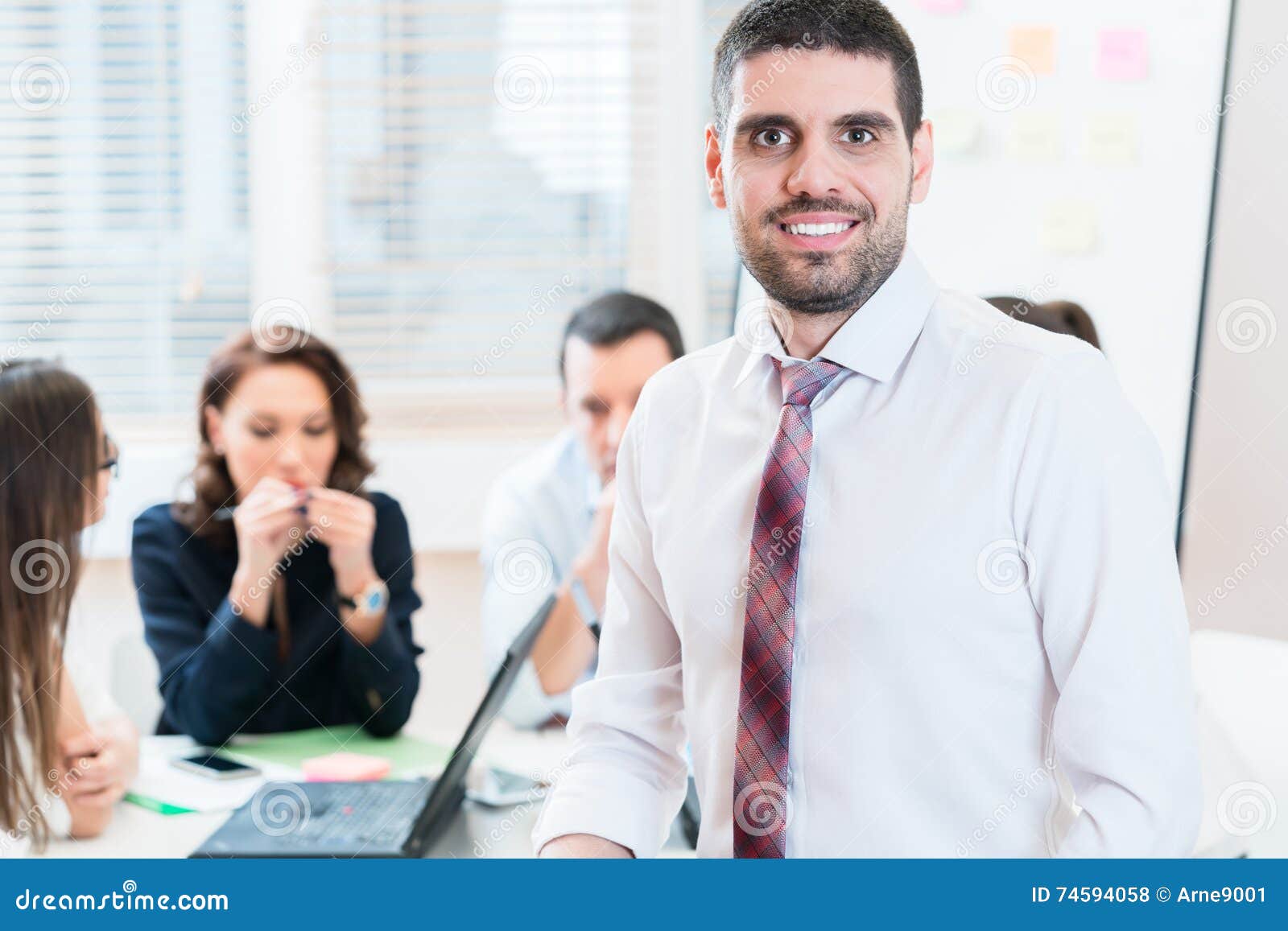 Man and Group Having Business Meeting in Office Stock Photo - Image of ...