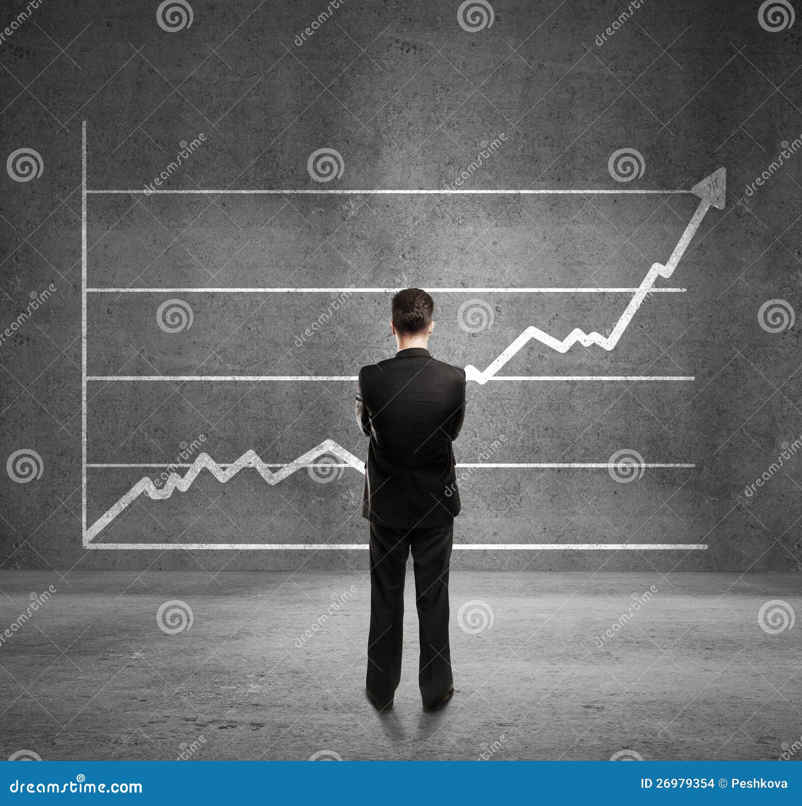Man and growth chart stock photo. Image of people, idea - 26979354