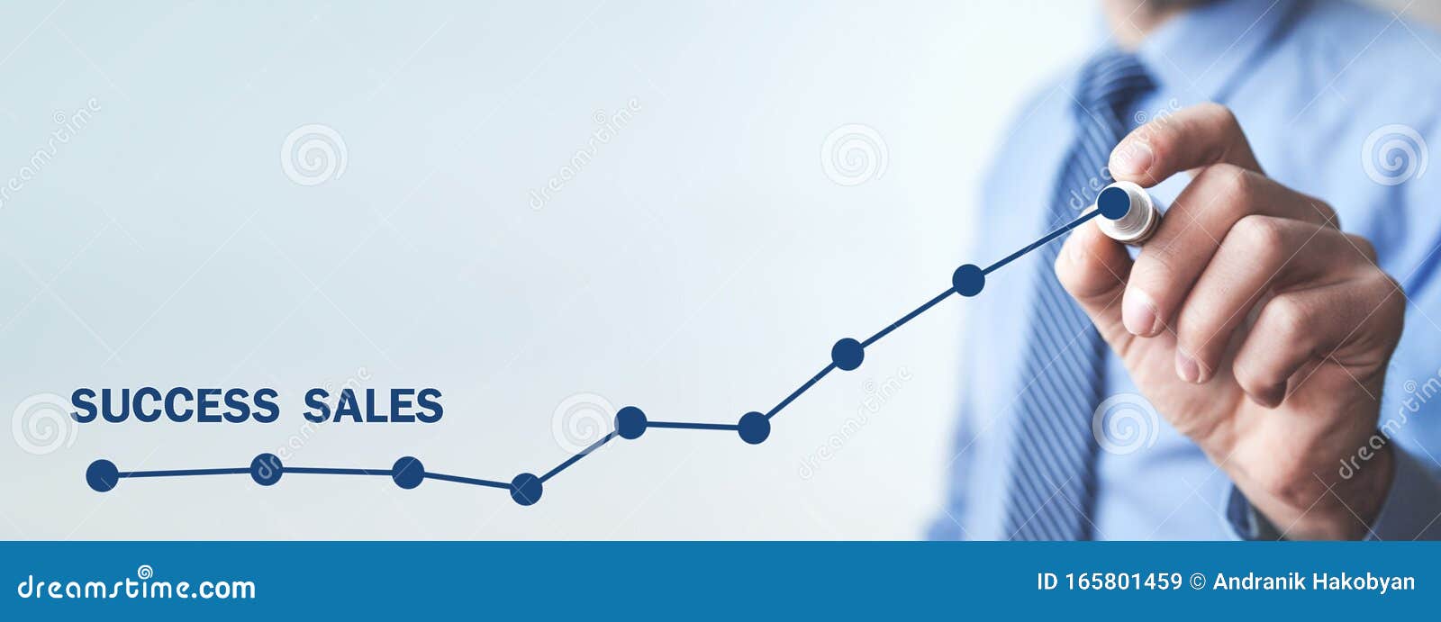Man with Growth Graph. Success Sales Stock Image - Image of chart, goal ...