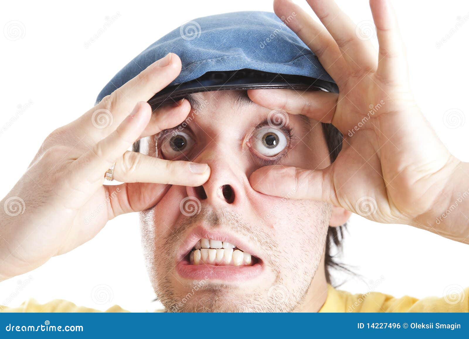 Man with grumpy face stock photo. Image of isolated, angry - 14227496