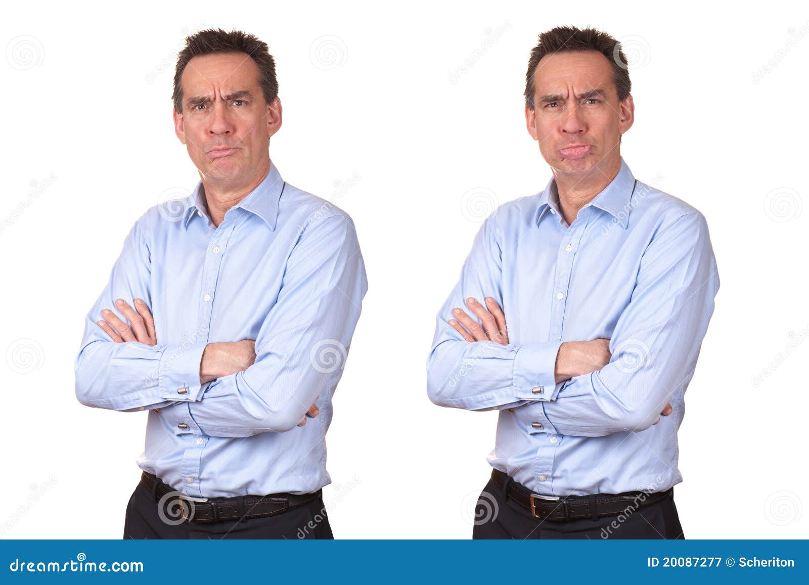 Man with Grumpy Unhappy Expression Stock Image - Image of corporate ...
