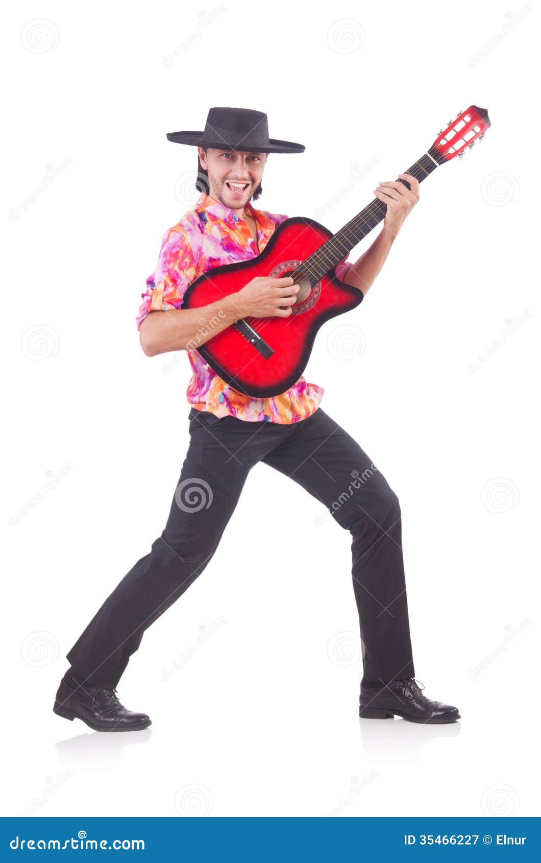 Man with guitar stock image. Image of rocker, expression - 35466227