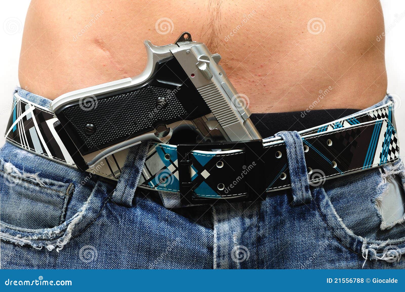 Man with gun stock photo. Image of chrome, terrorist - 21556788