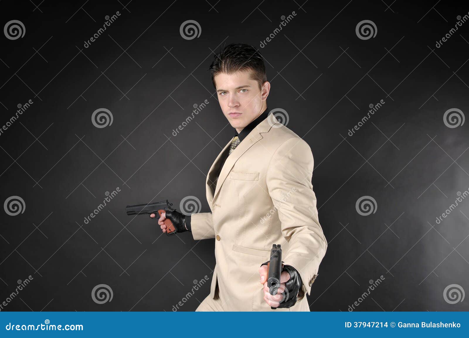Man with a gun stock photo. Image of military, malefactor - 37947214