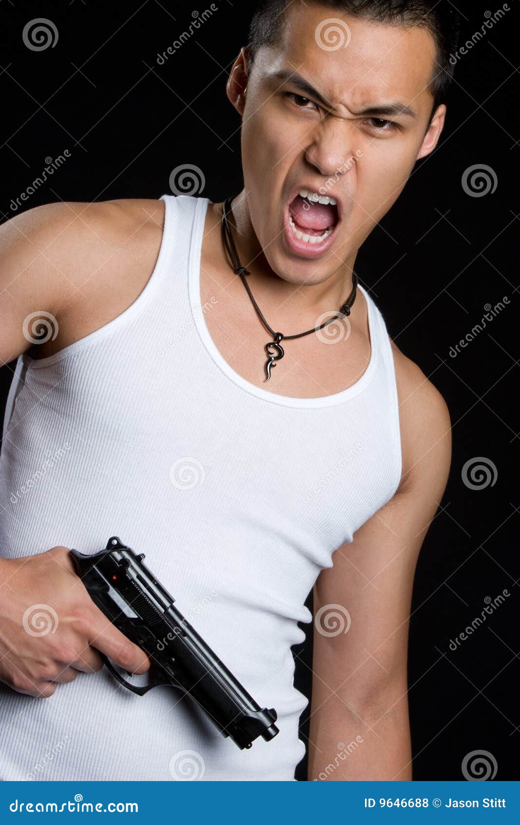 Man with Gun stock photo. Image of pointing, background - 9646688