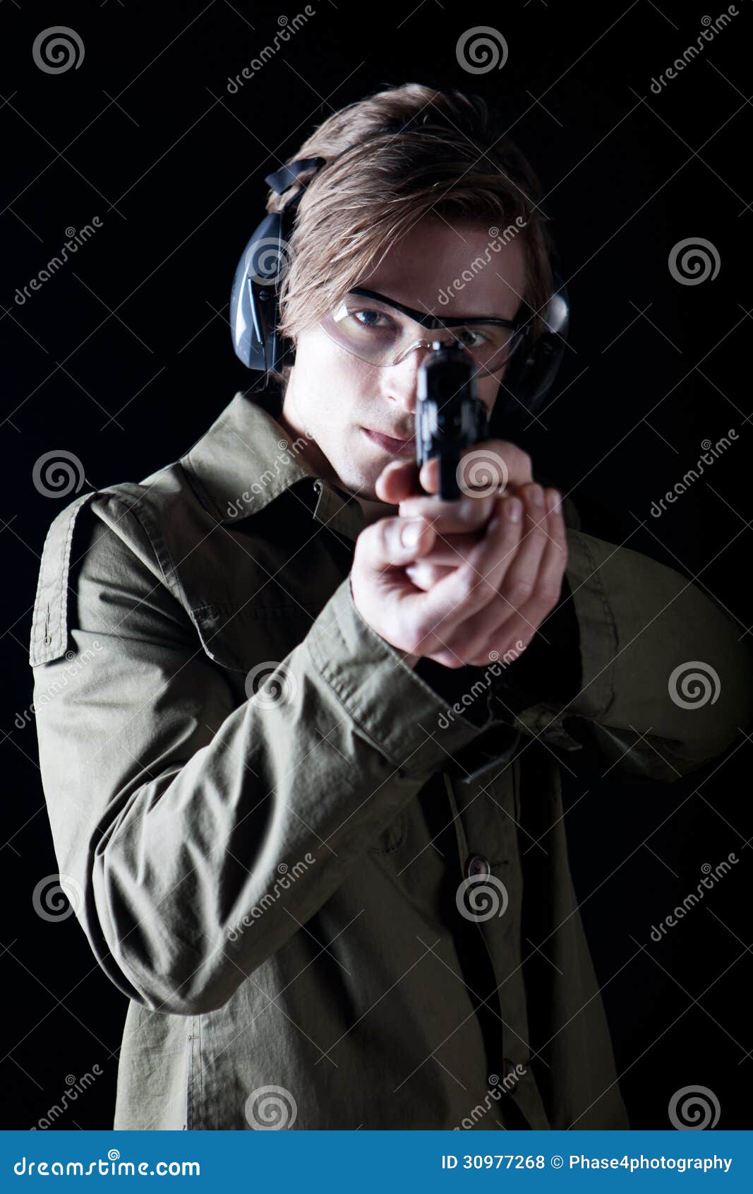 Man gun stock photo. Image of focus, marksman, protection - 30977268