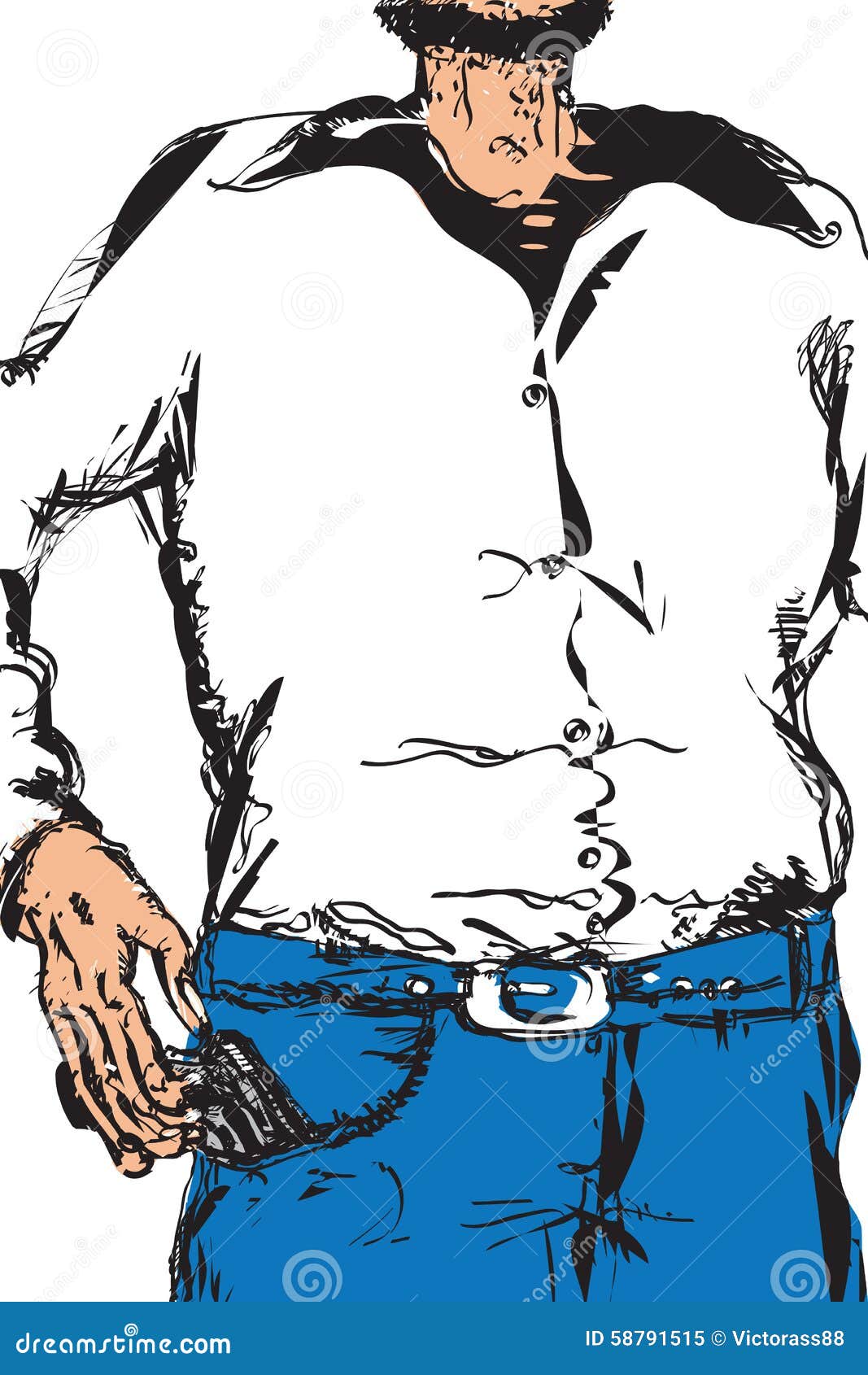 Man with a Gun stock vector. Illustration of robbery - 58791515