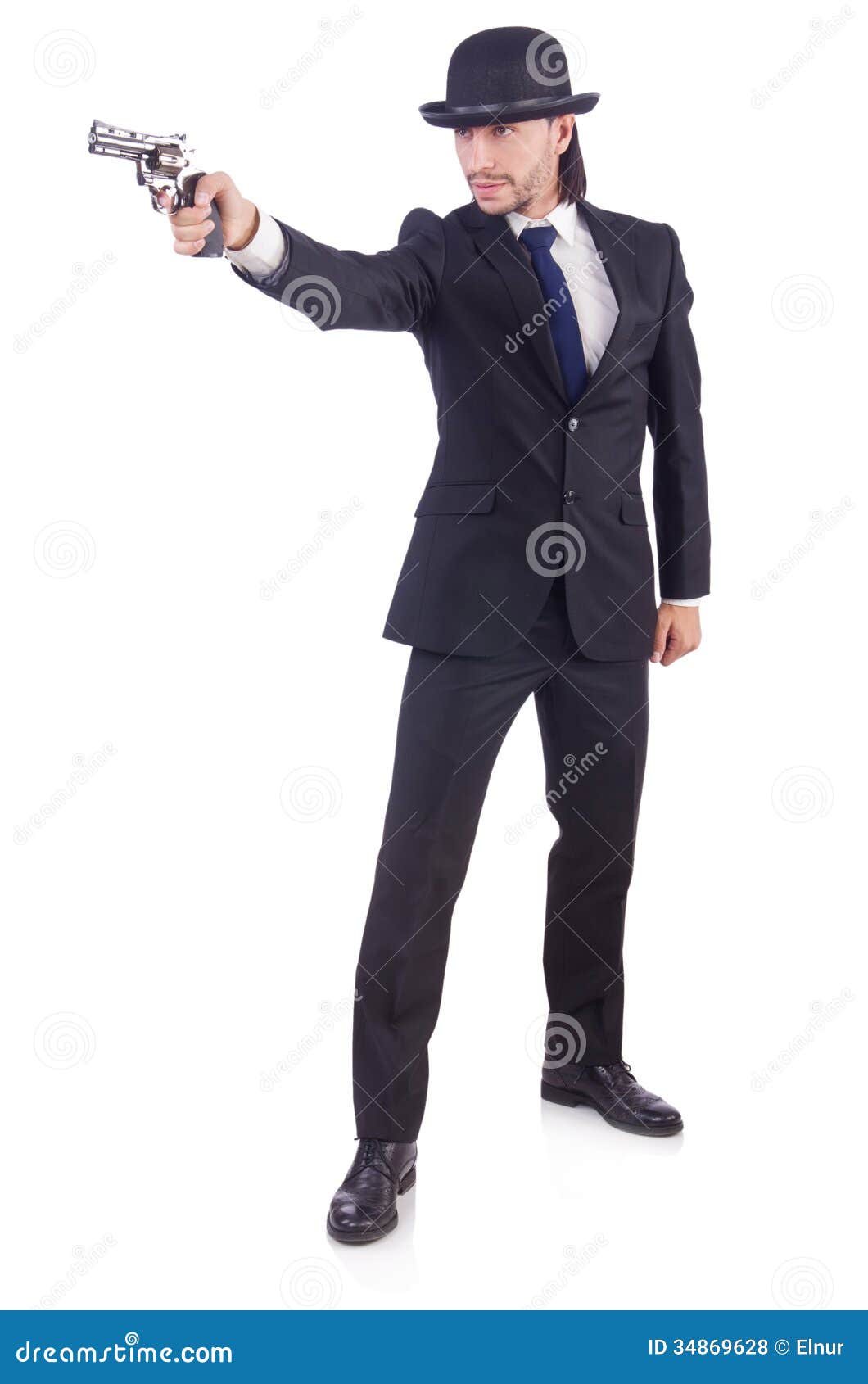 Man with gun stock photo. Image of bodyguard, crime, danger - 34869628