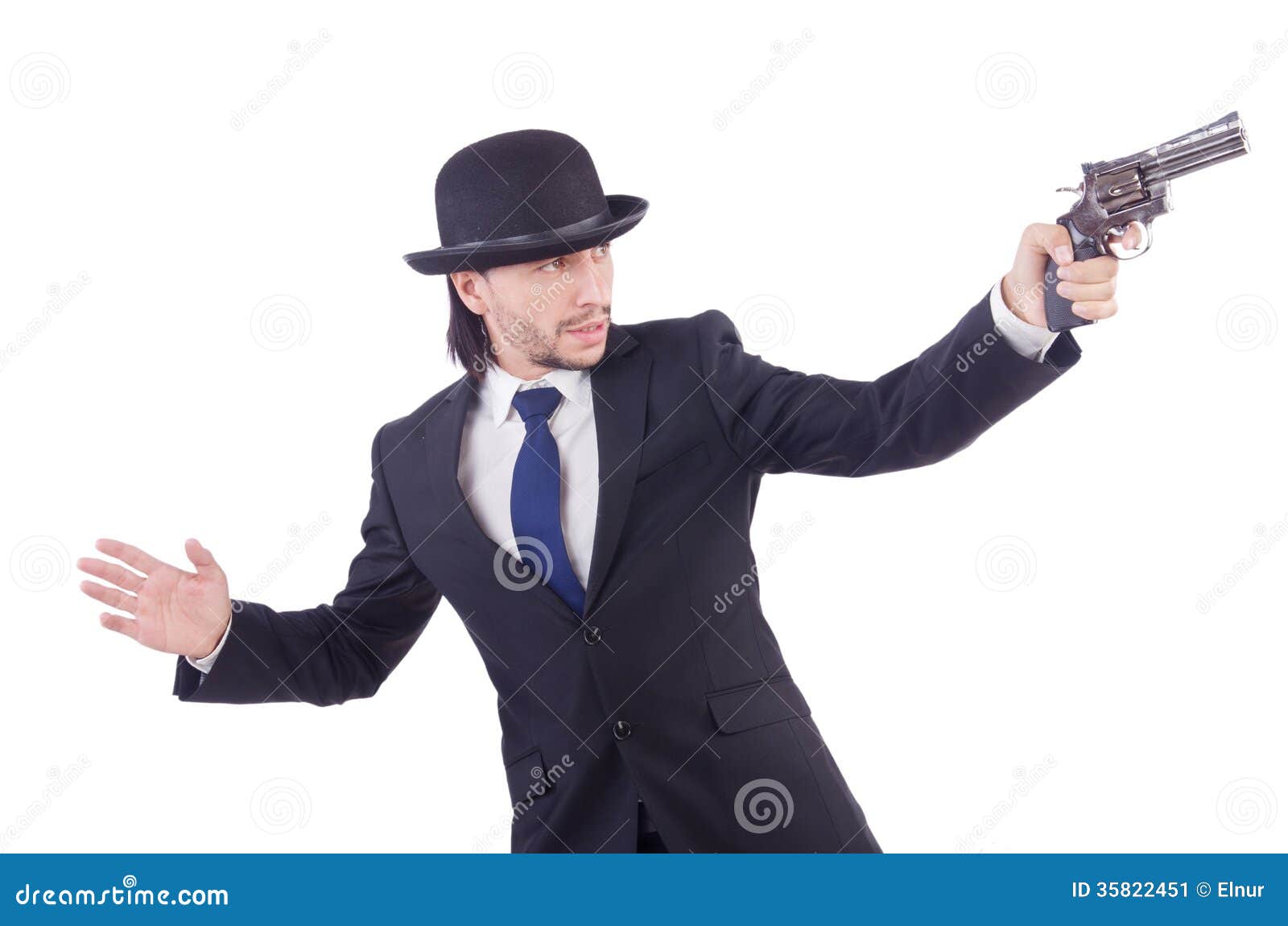 Man with gun stock image. Image of business, military - 35822451