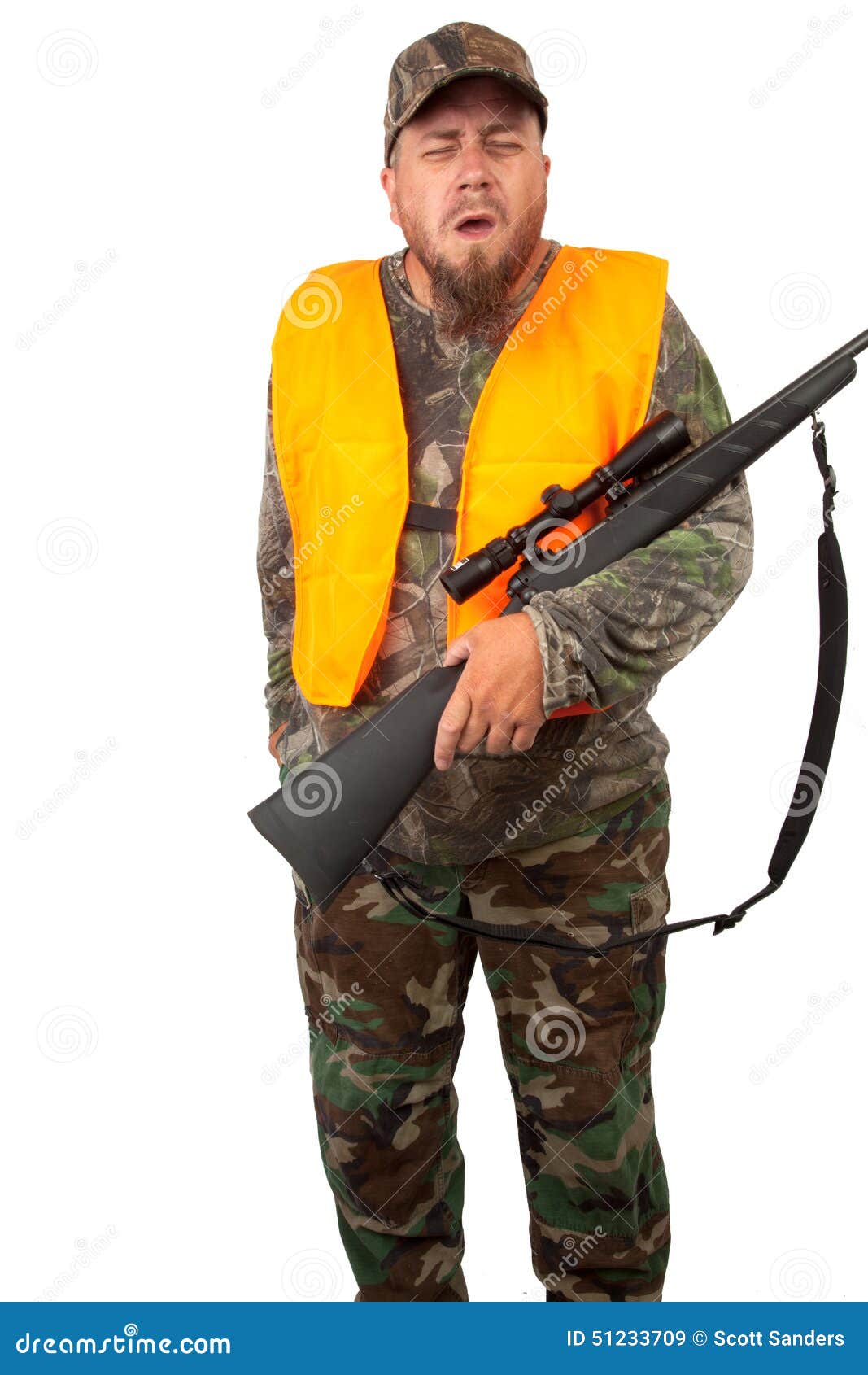 Man with Gun stock image. Image of rifle, person, hunter - 51233709
