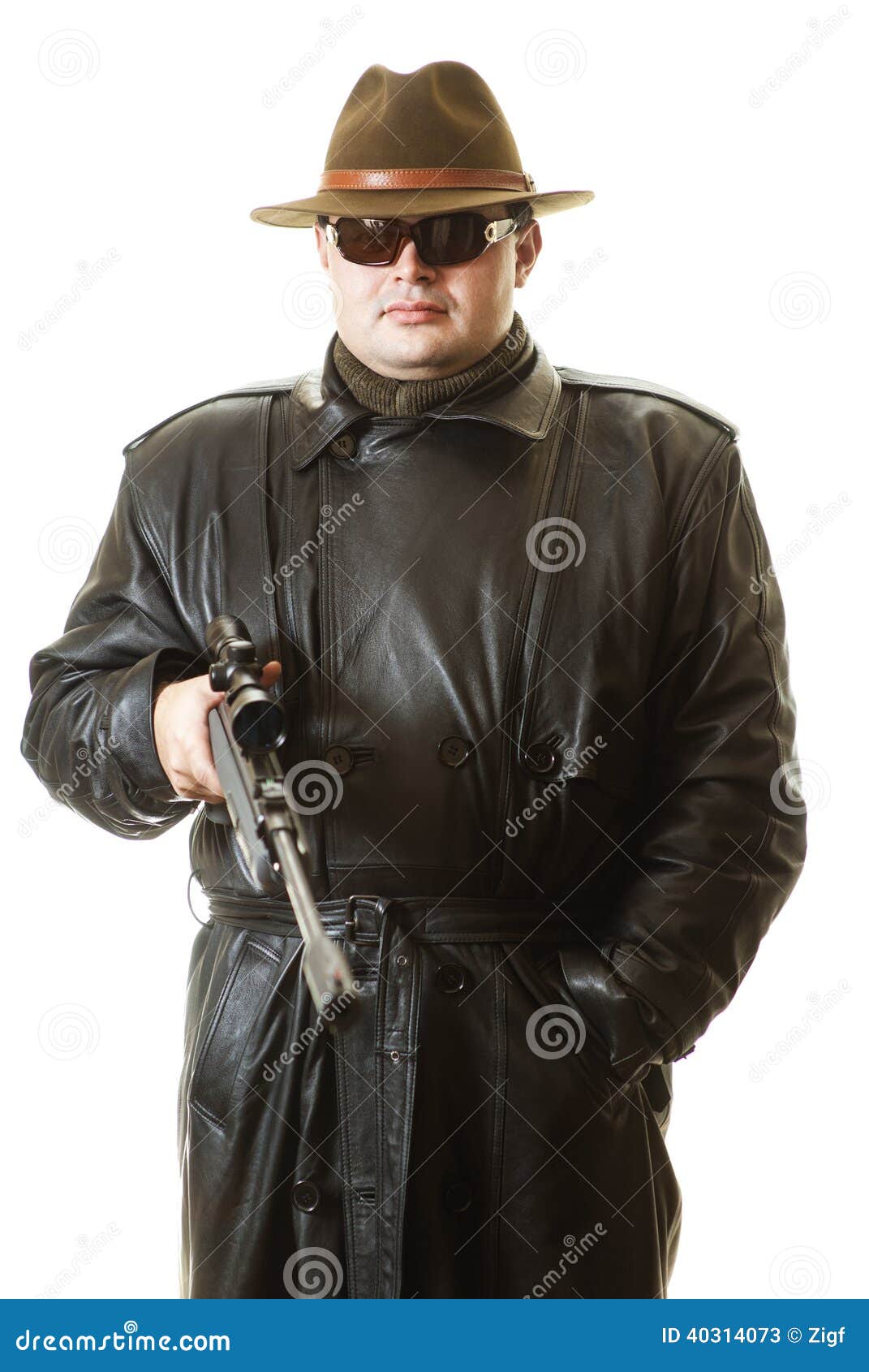 Man with gun stock image. Image of police, rifle, guard - 40314073