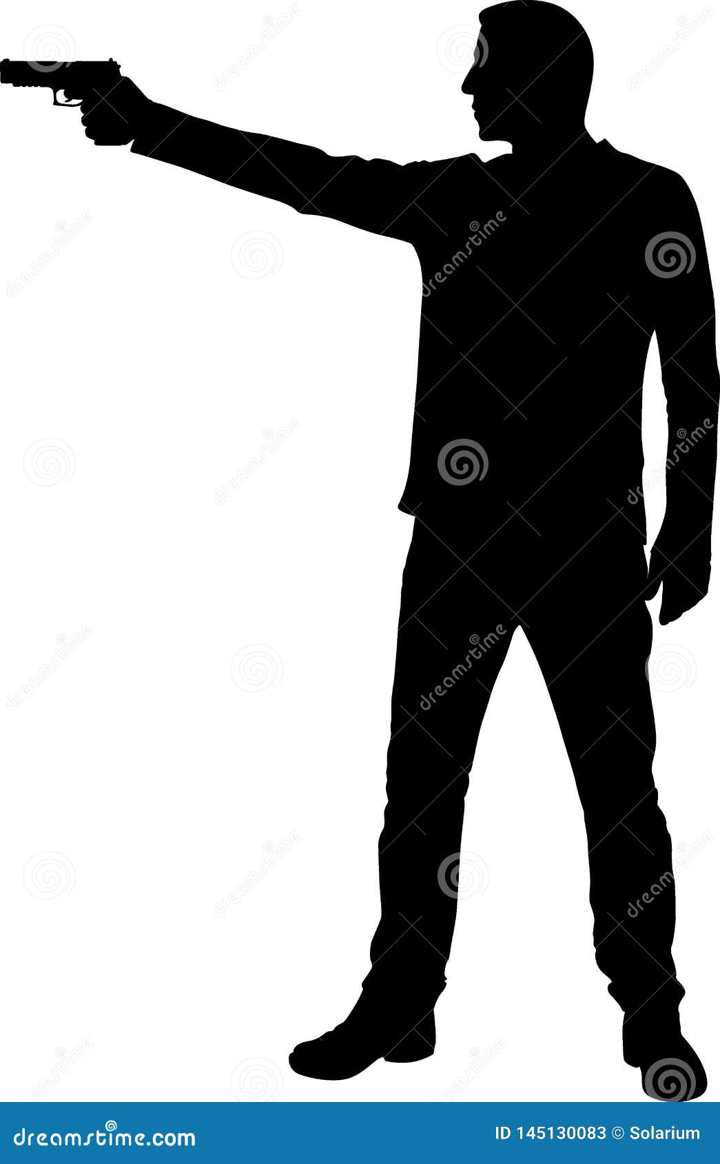 Shooter stock vector. Illustration of belt, clip, shooting - 145130083