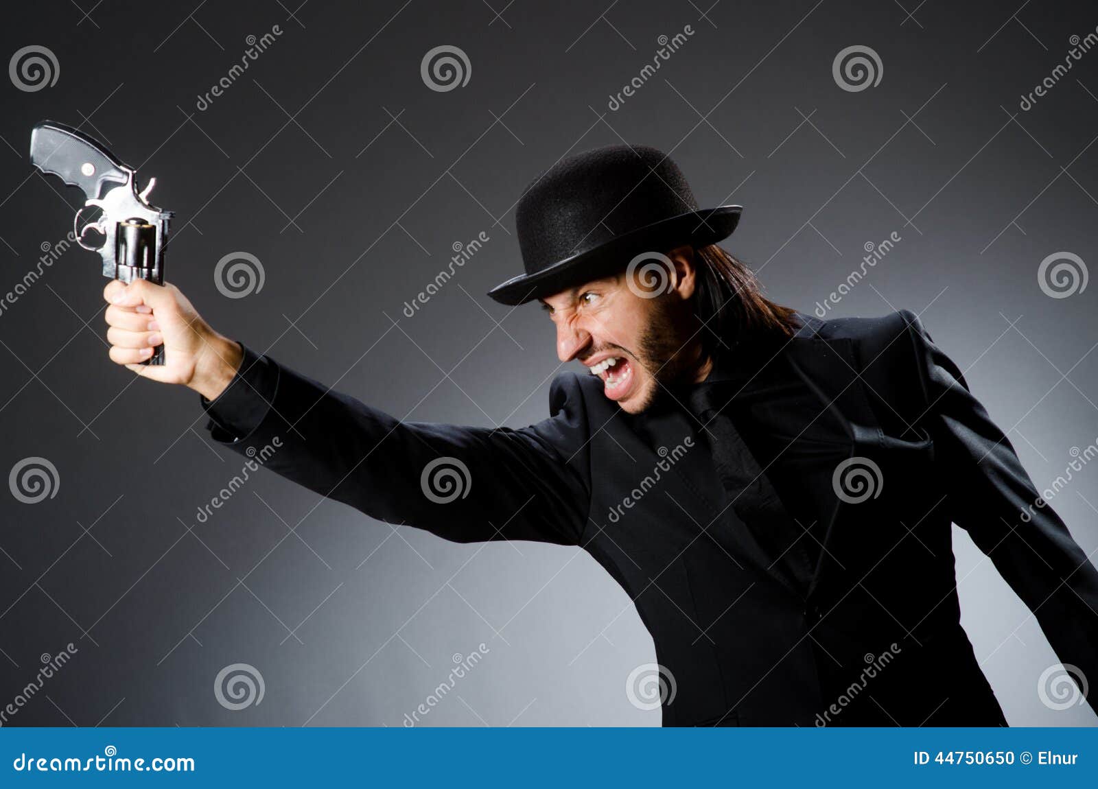 Man with gun stock photo. Image of angry, funny, bombin - 44750650