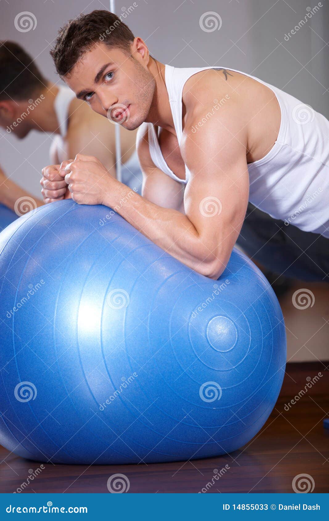 Man at the gym stock image. Image of muscular, muscles - 14855033