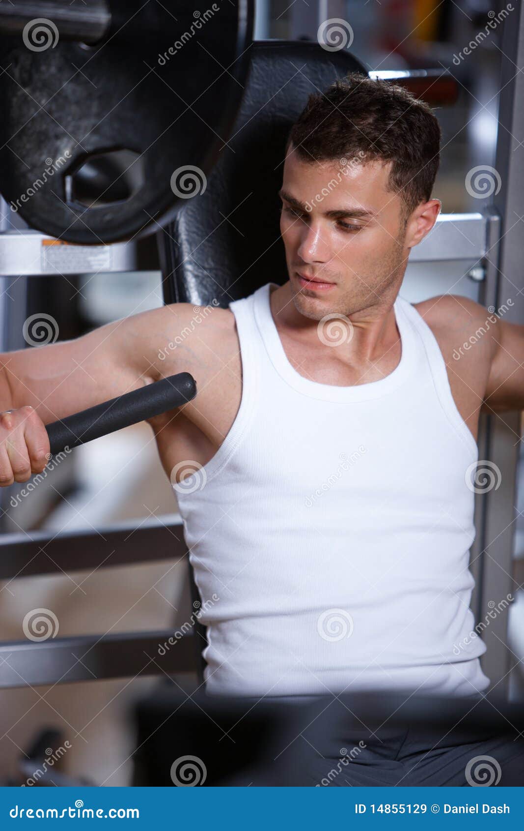 Man at the gym stock image. Image of muscular, healthy - 14855129