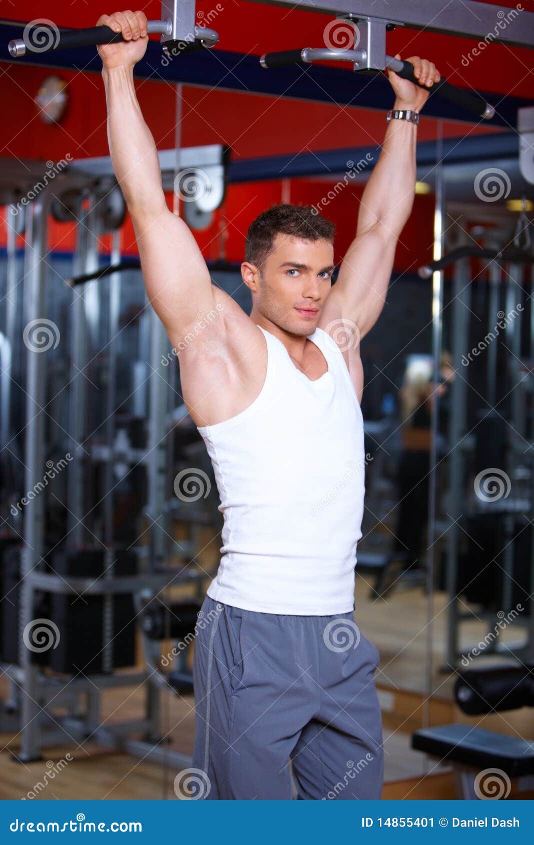 Man at the gym stock image. Image of body, strong, healthy - 14855401