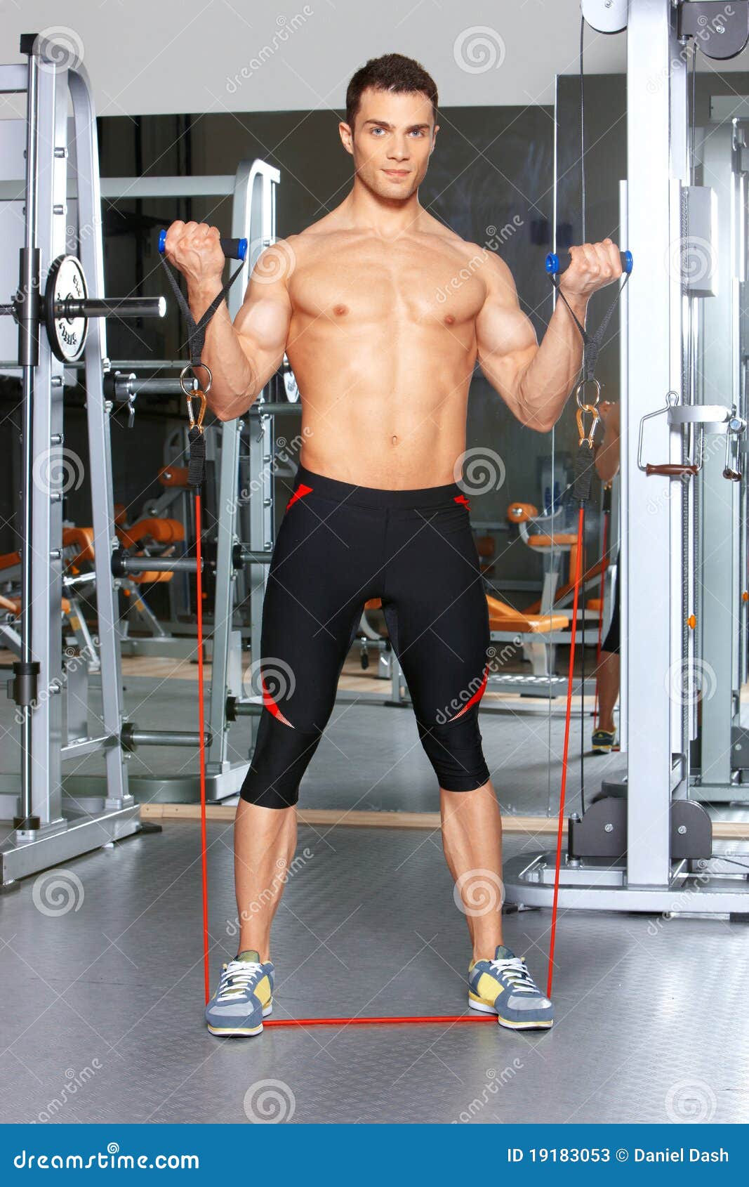 Man at the gym stock image. Image of active, strength - 19183053