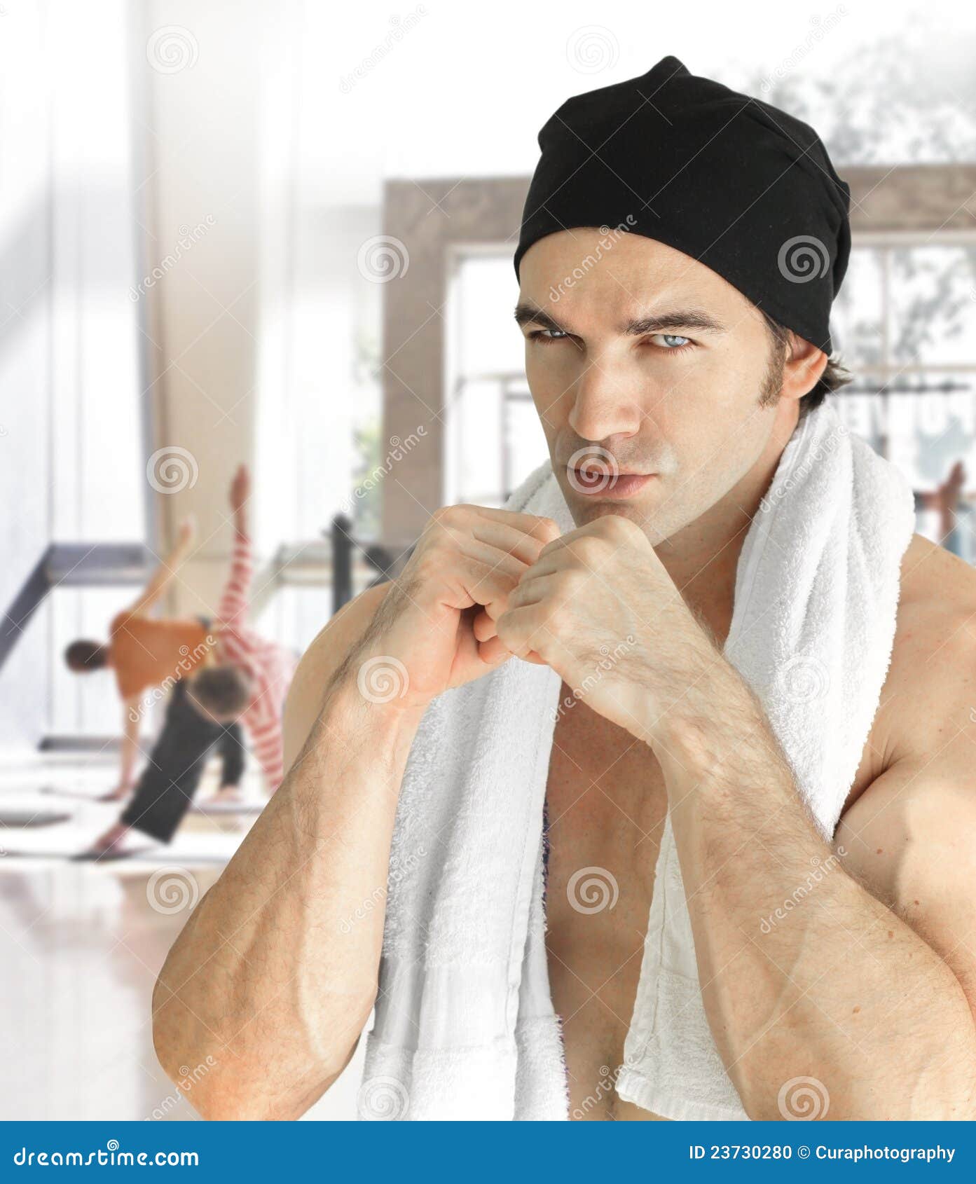 Man at gym stock photo. Image of fitness, active, exercise - 23730280