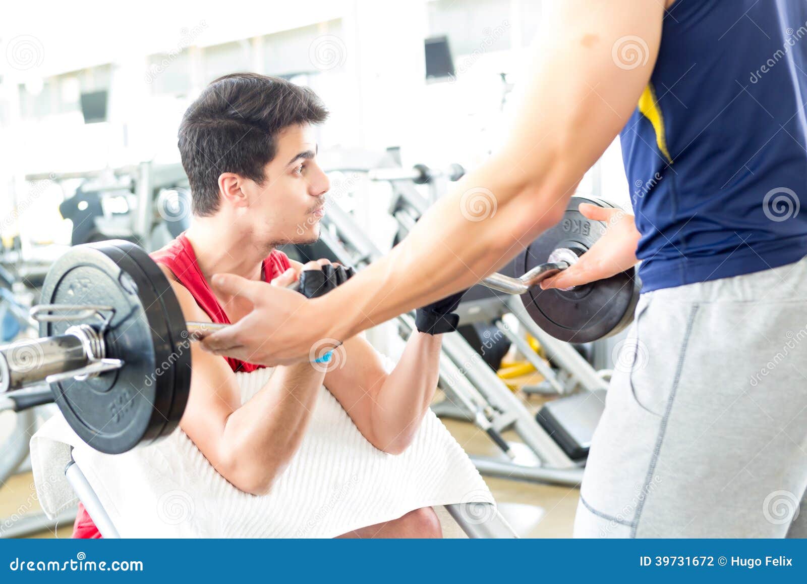 Man at the gym stock photo. Image of instructor, equipment - 39731672