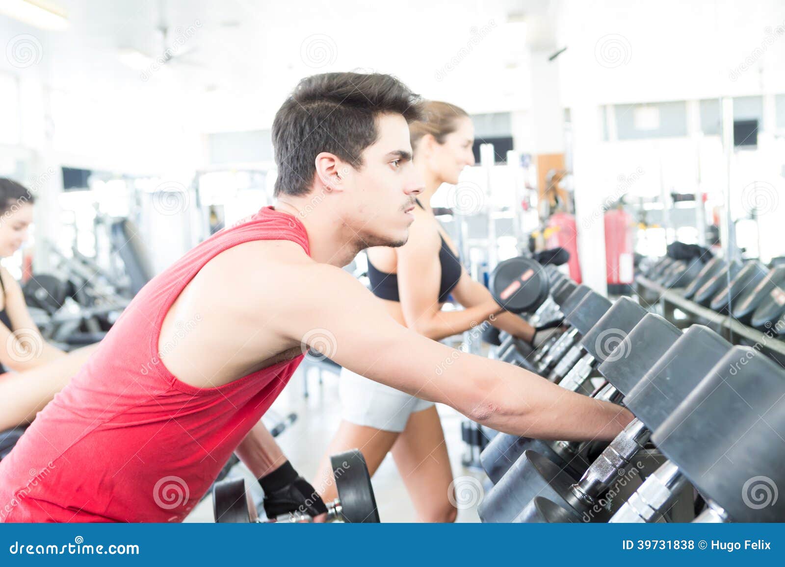 Man at the gym stock photo. Image of machine, bodybuilding - 39731838