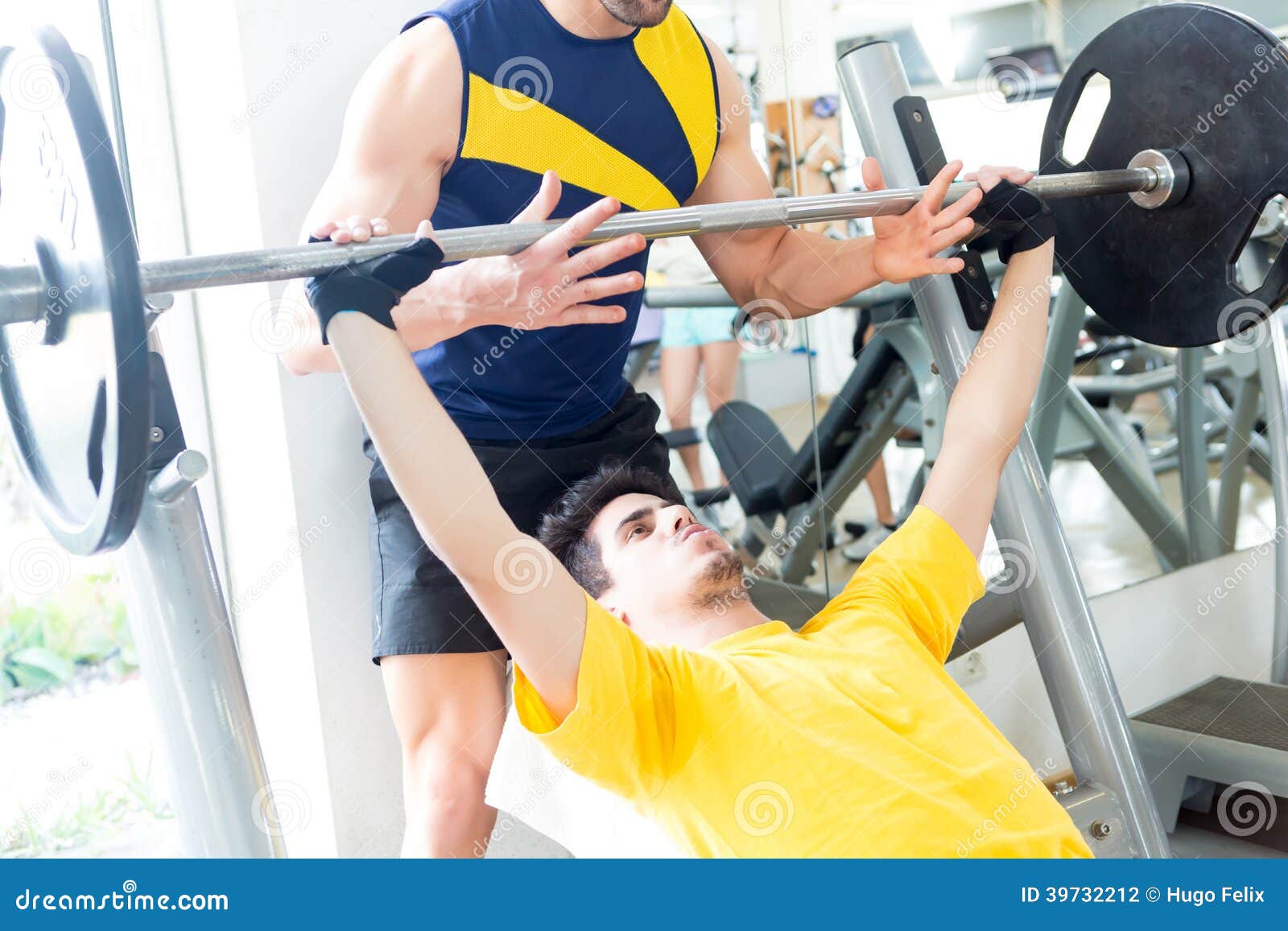 Man at the gym stock photo. Image of exercise, bodybuilding - 39732212