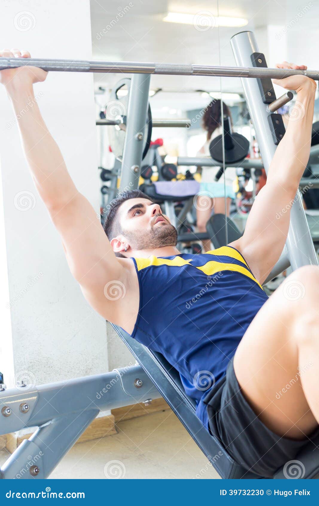 Man at the gym stock photo. Image of fitness, attractive - 39732230