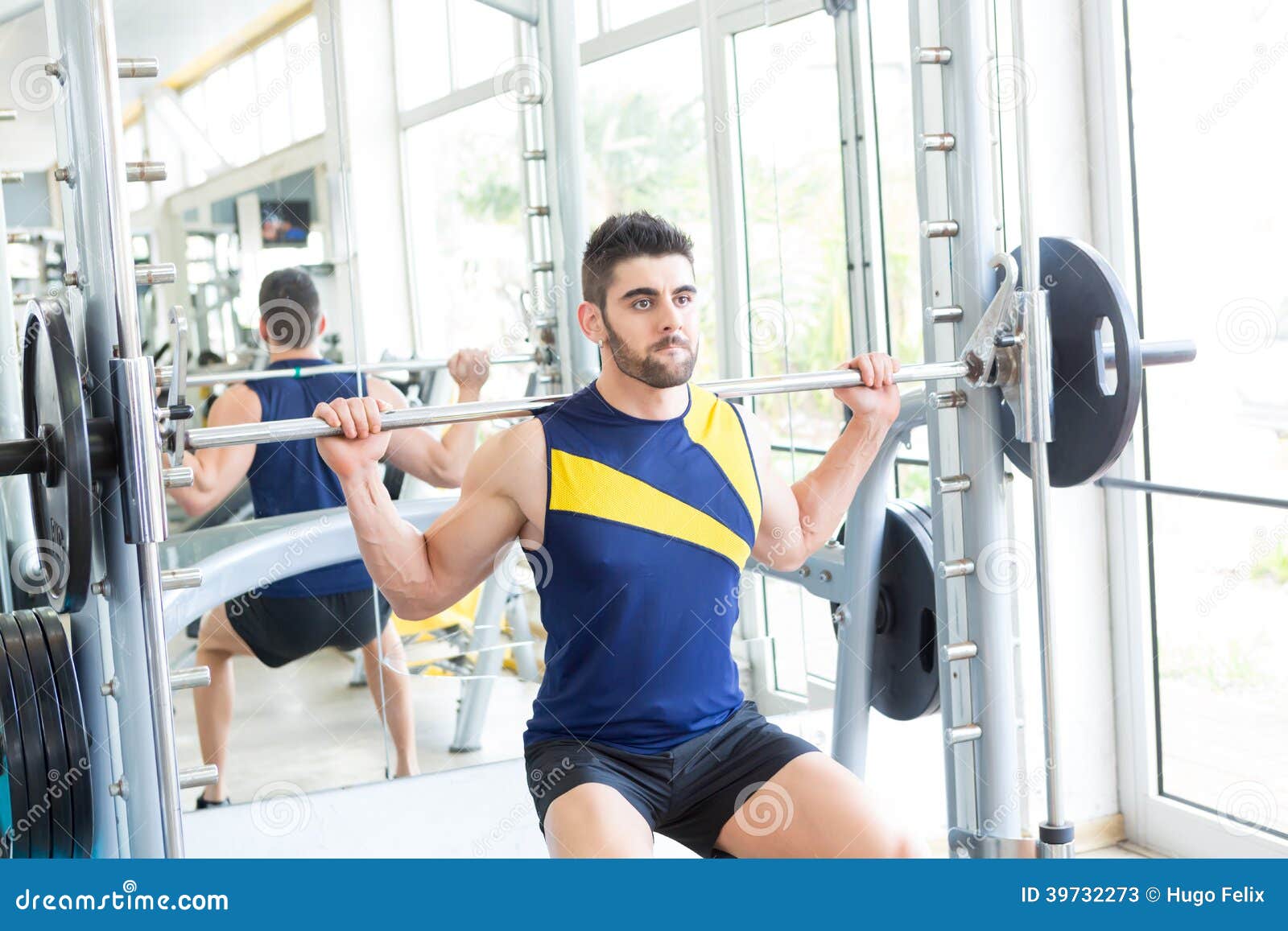 Man at the gym stock image. Image of people, adult, bodybuilding - 39732273