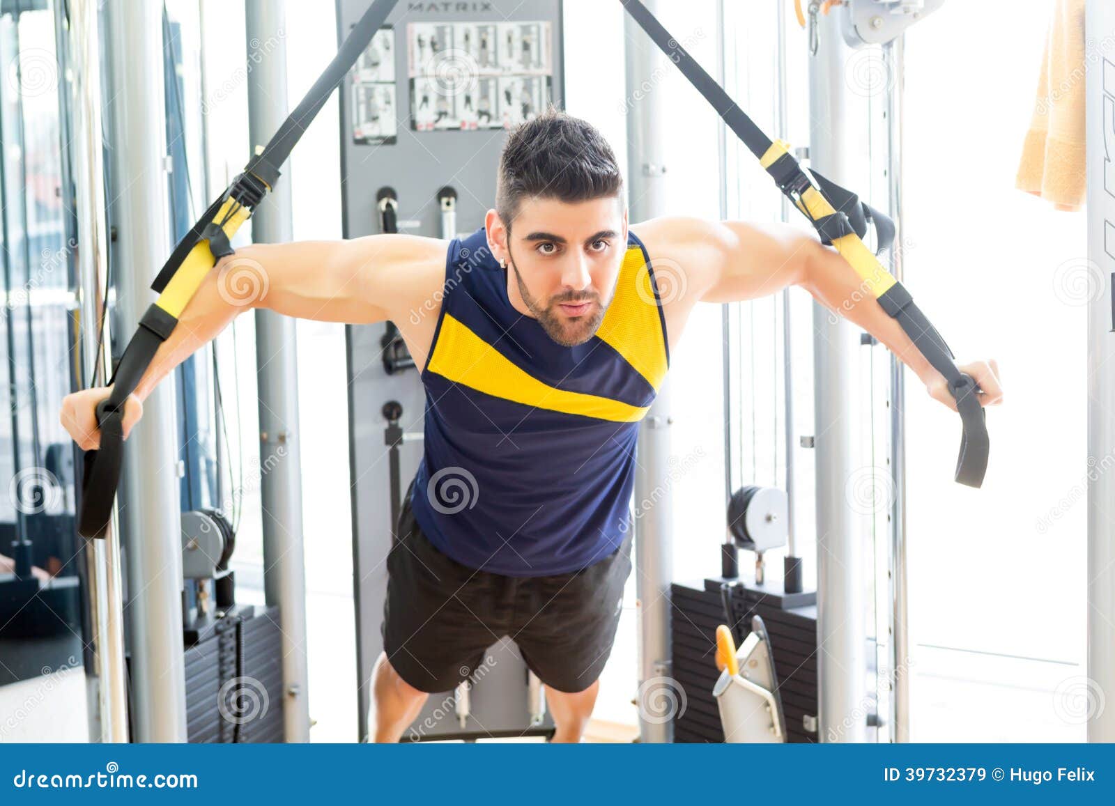 Man at the gym stock image. Image of health, active, attractive - 39732379