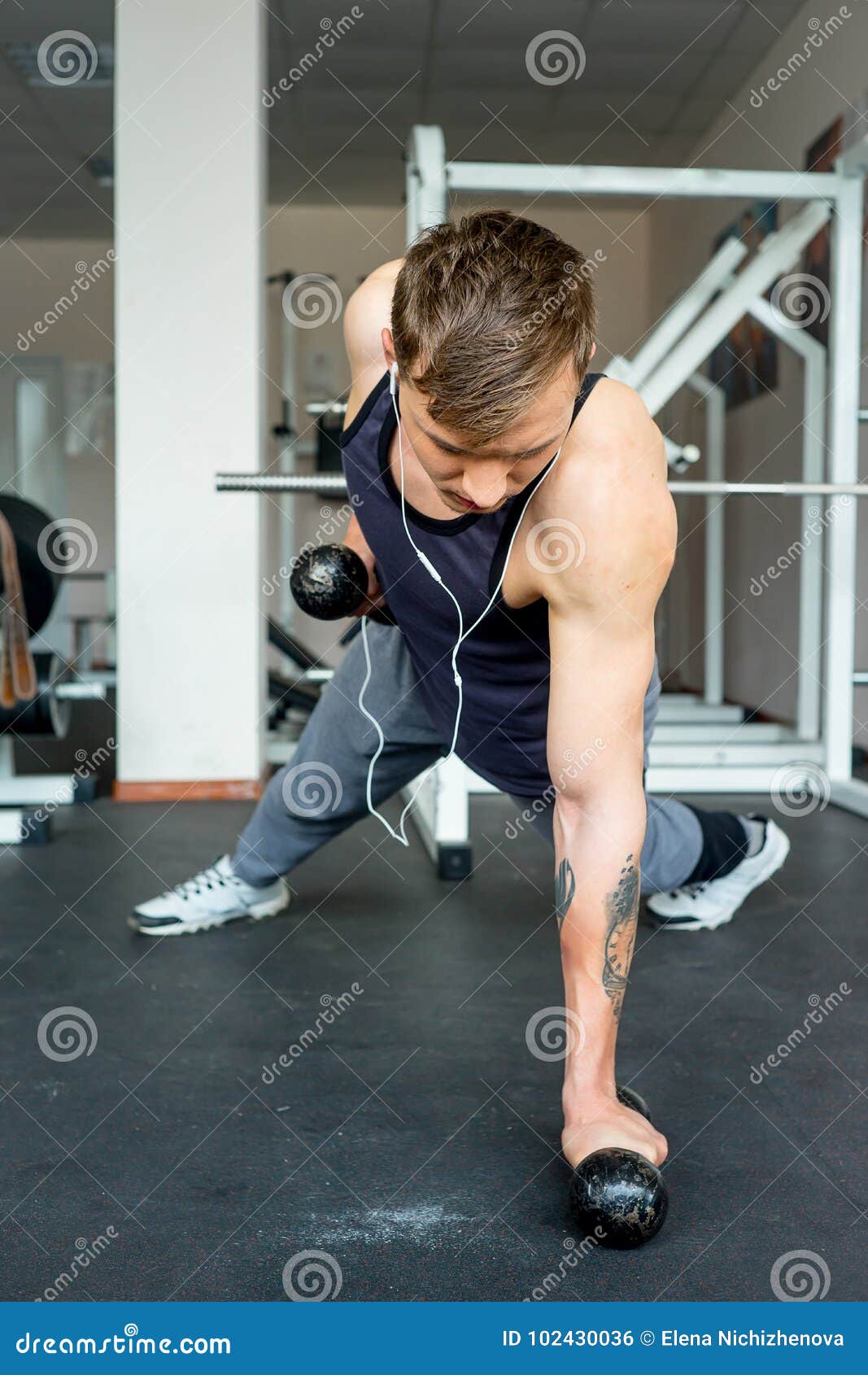 Man at a gym stock photo. Image of active, exercise - 102430036