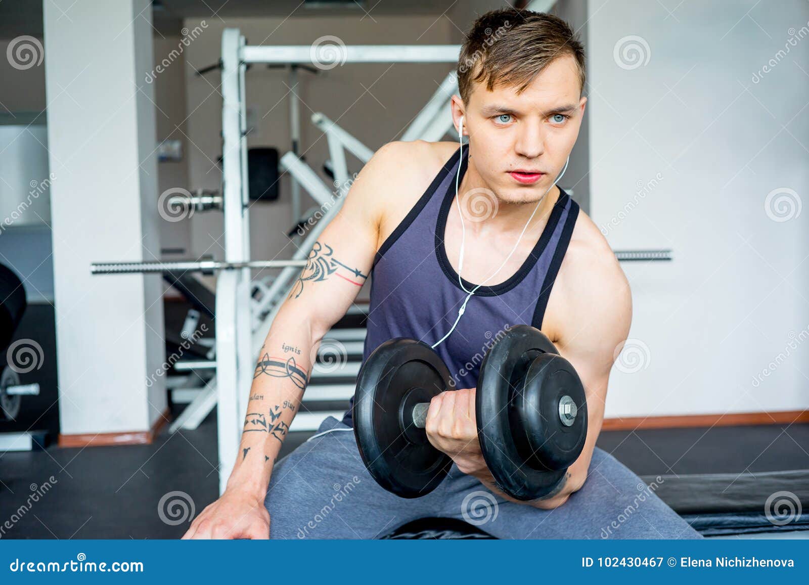 Man at a gym stock image. Image of club, coach, couple - 102430467