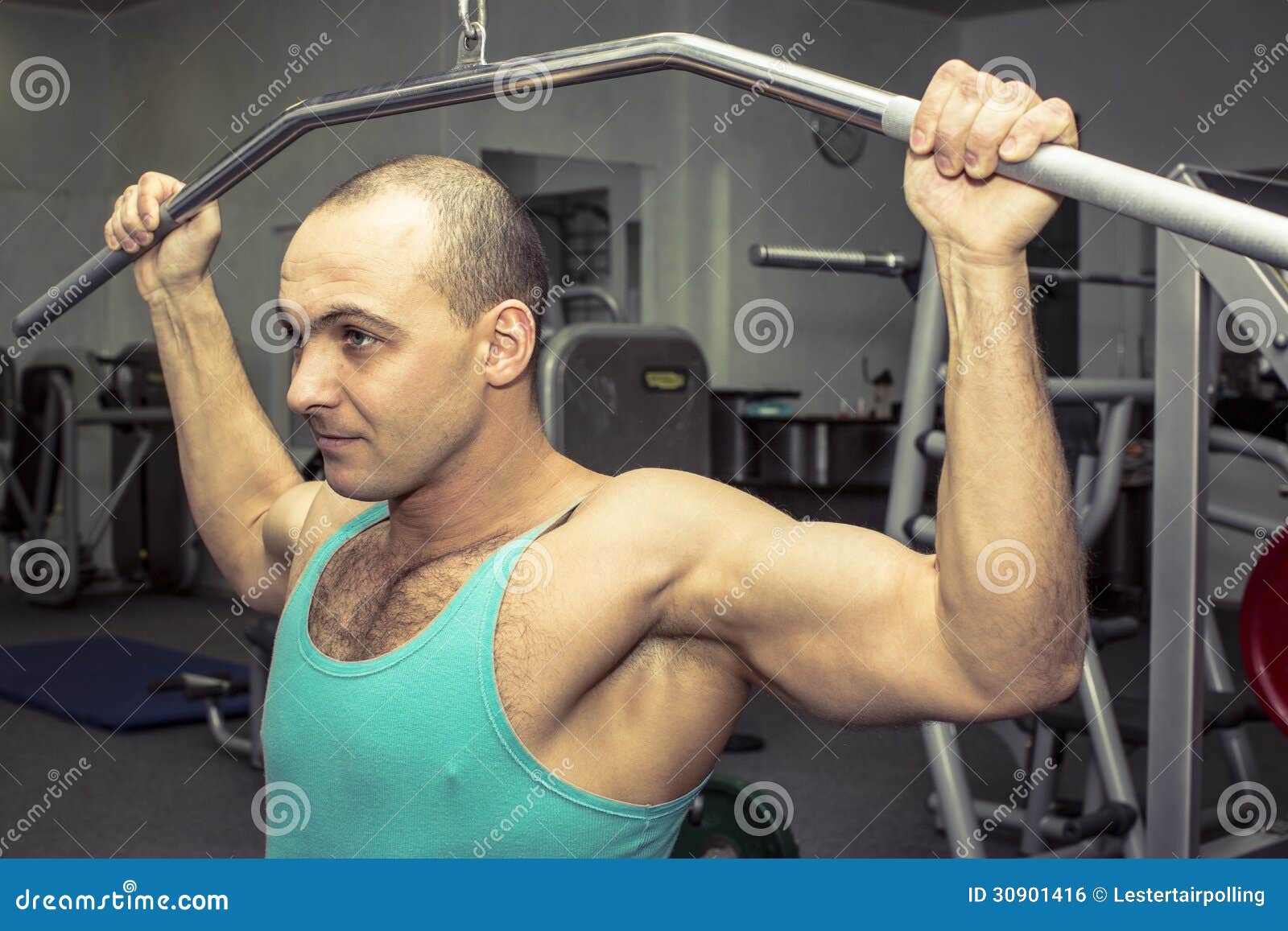 Man at the gym stock photo. Image of healthy, muscle - 30901416