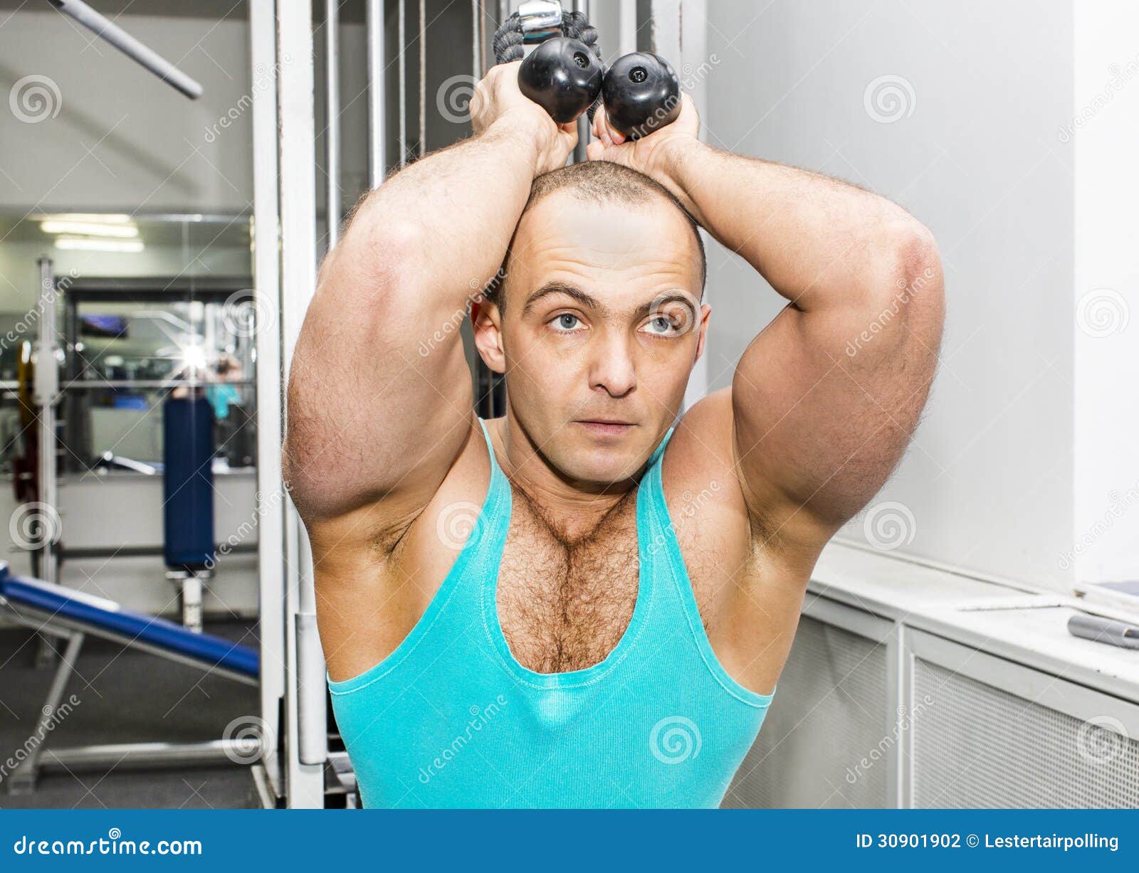 Man at the gym stock photo. Image of exercise, keeping - 30901902