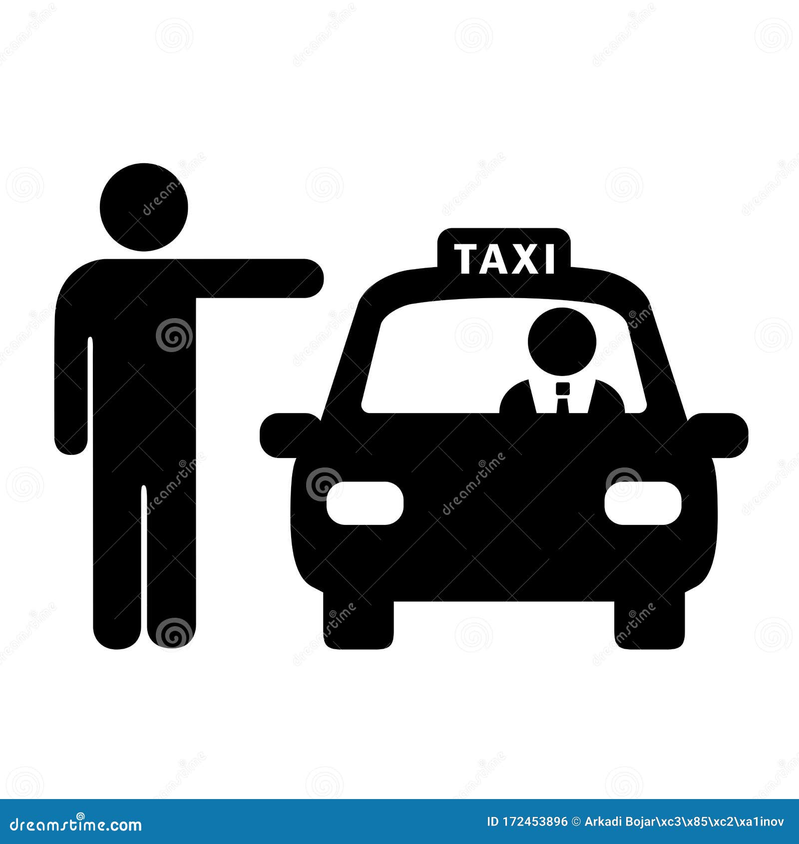 Taxi Cab Vector Illustration On White Background | CartoonDealer.com ...