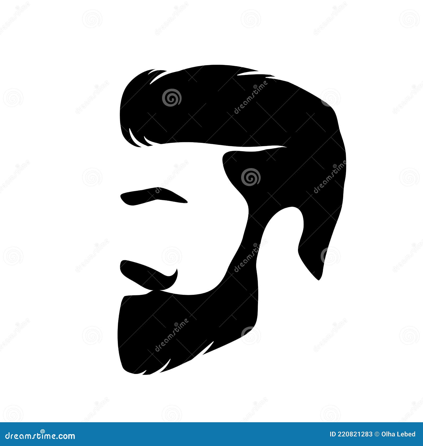 Man Hair Icon for Barbershop. Stock Vector - Illustration of logo ...