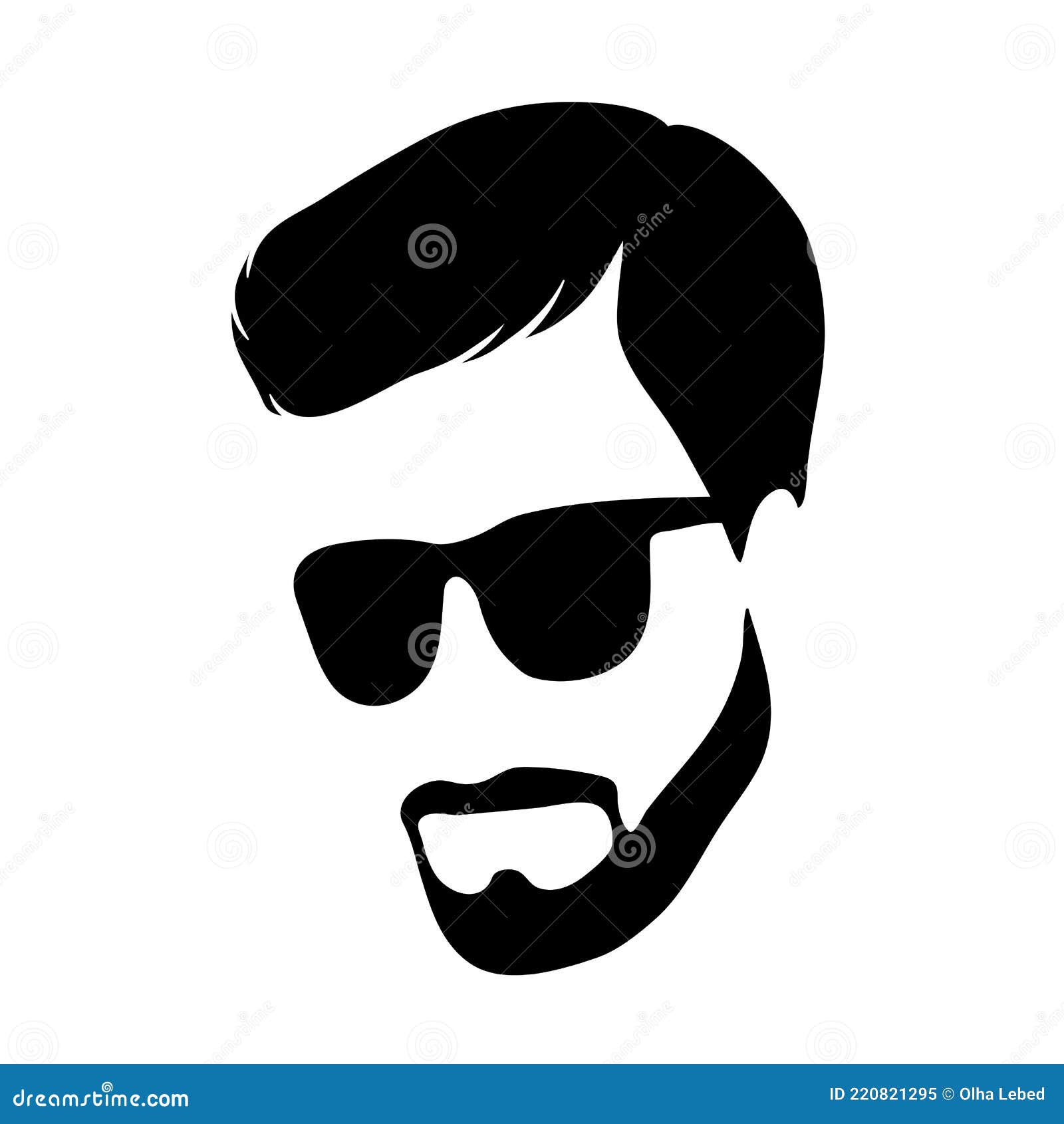 Man Hair Icon for Barbershop Stock Vector - Illustration of model ...