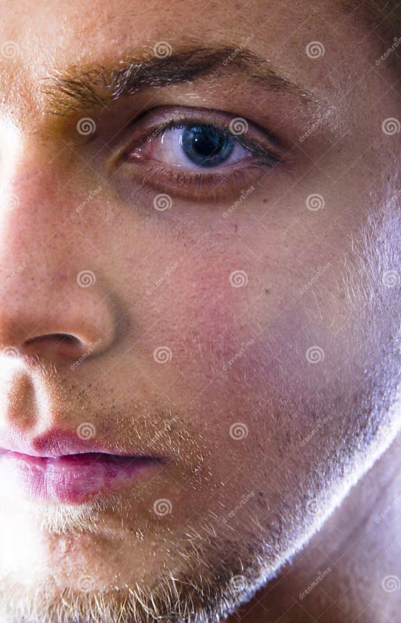 Man half face stock image. Image of face, distinguished - 1698013