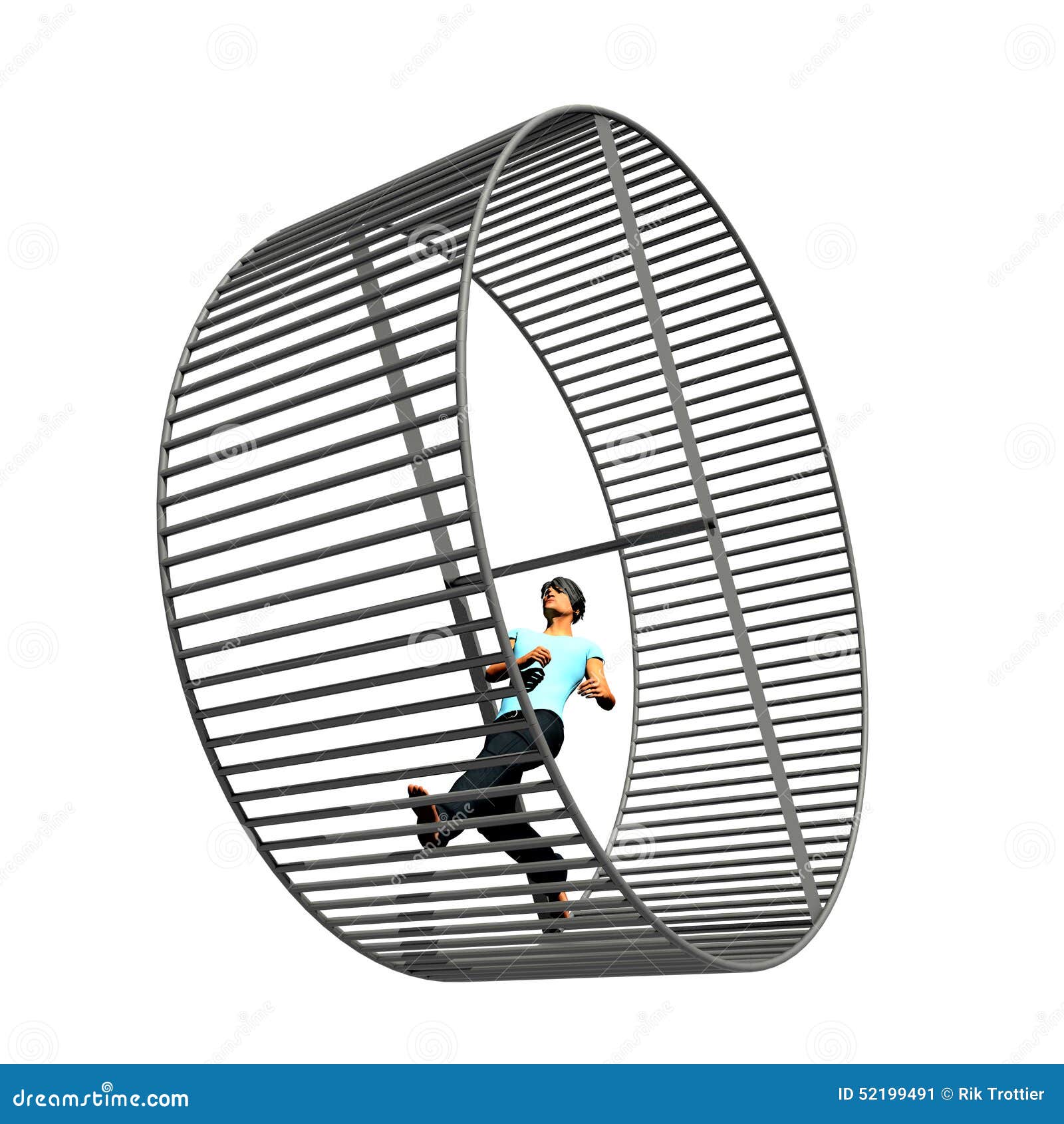 Man In Hamster Wheel Stock Image | CartoonDealer.com #52199491