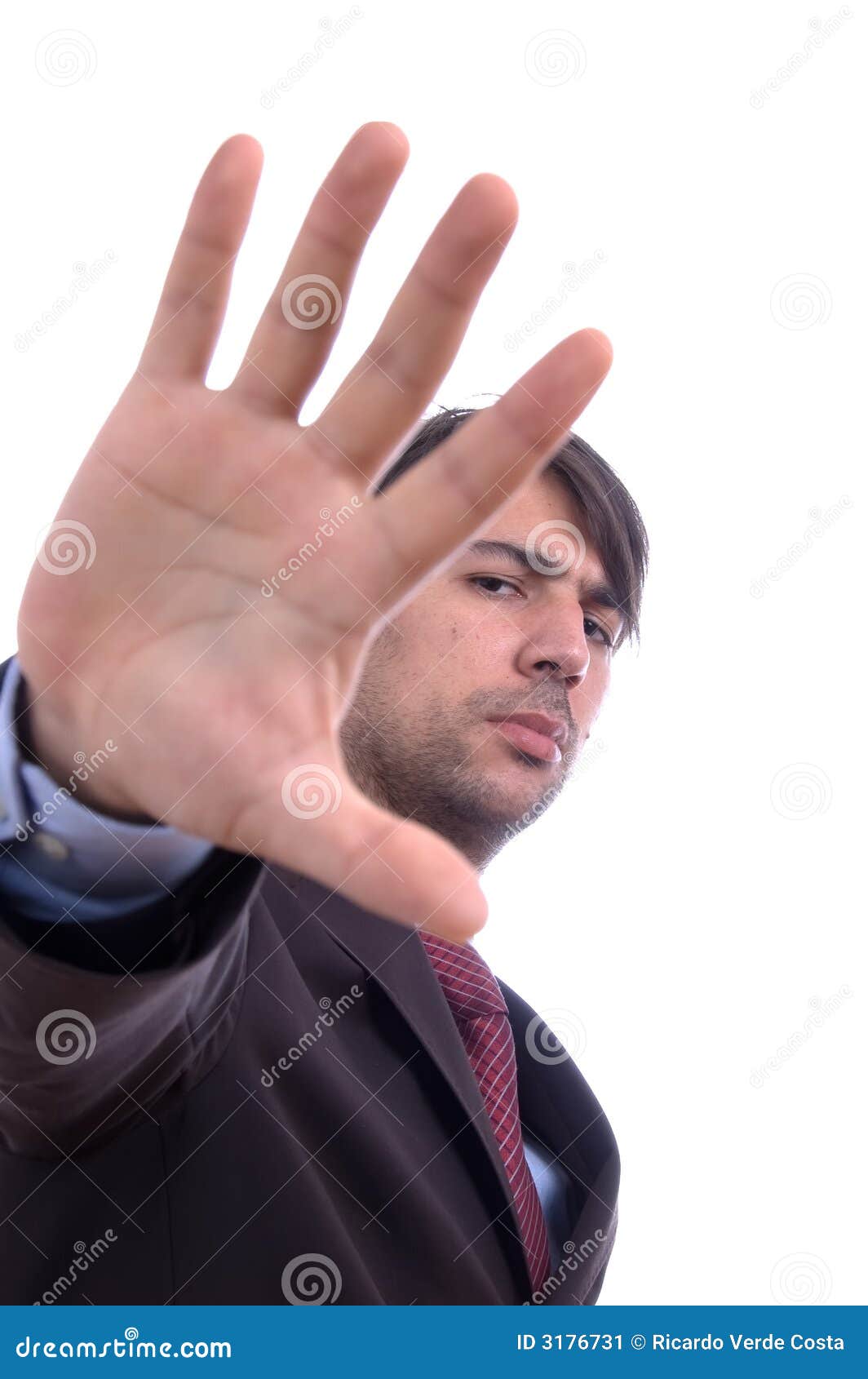 Man with hand stock image. Image of control, corporative - 3176731