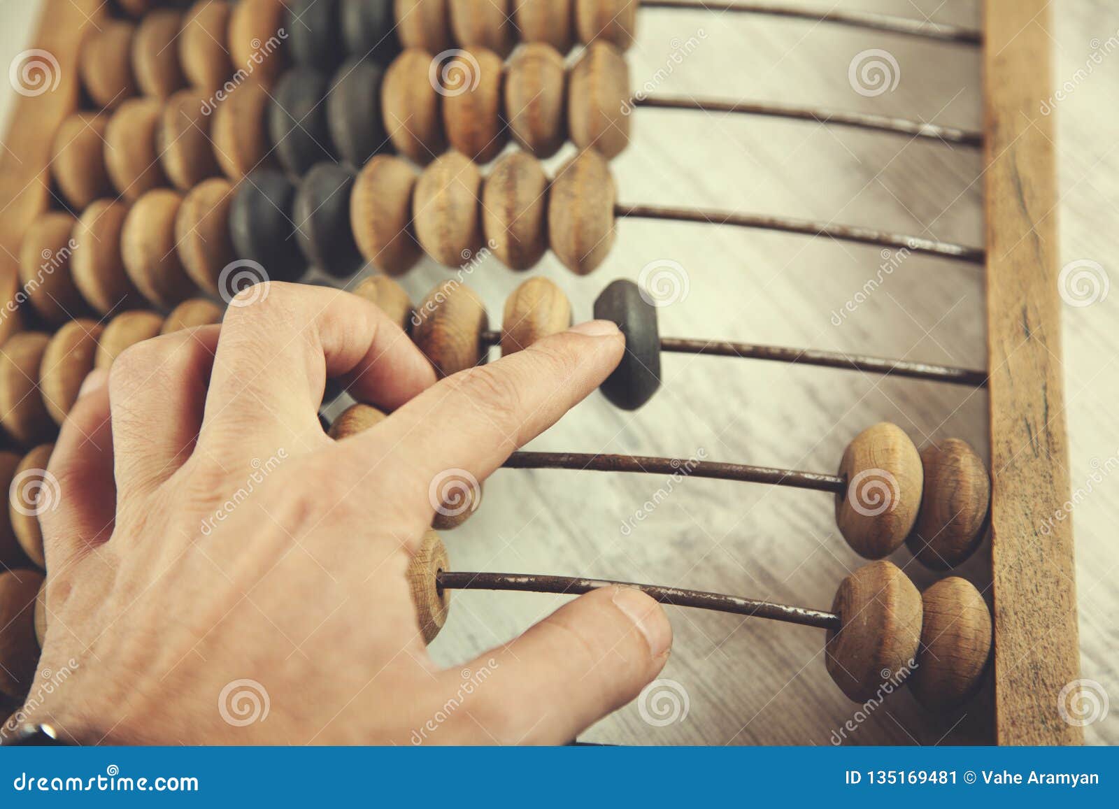 Man hand abacus stock image. Image of money, retro, asia - 135169481