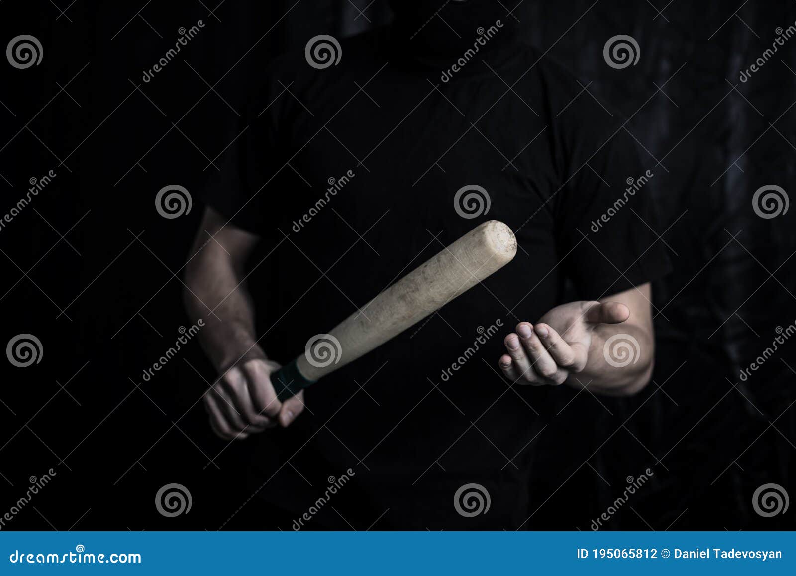 Man hand bat stock photo. Image of caucasian, people - 195065812