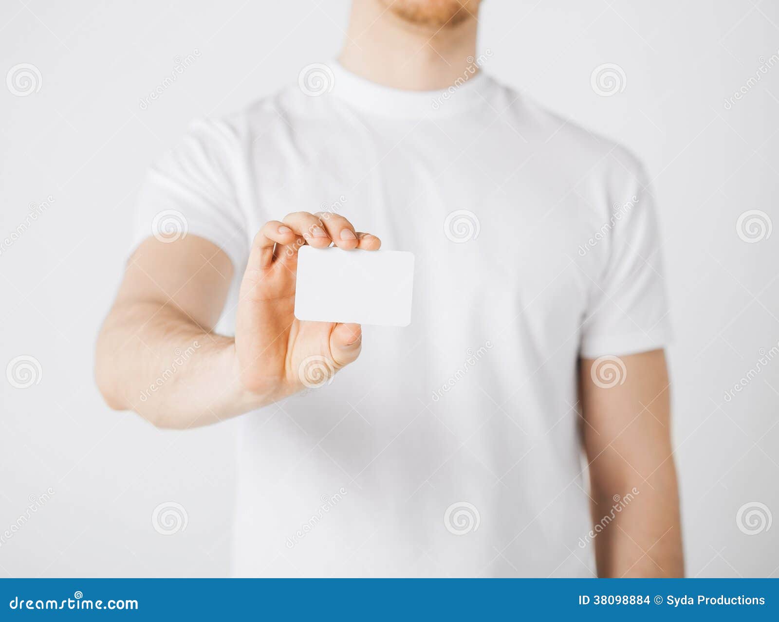 Man hand with blank paper stock photo. Image of design - 38098884