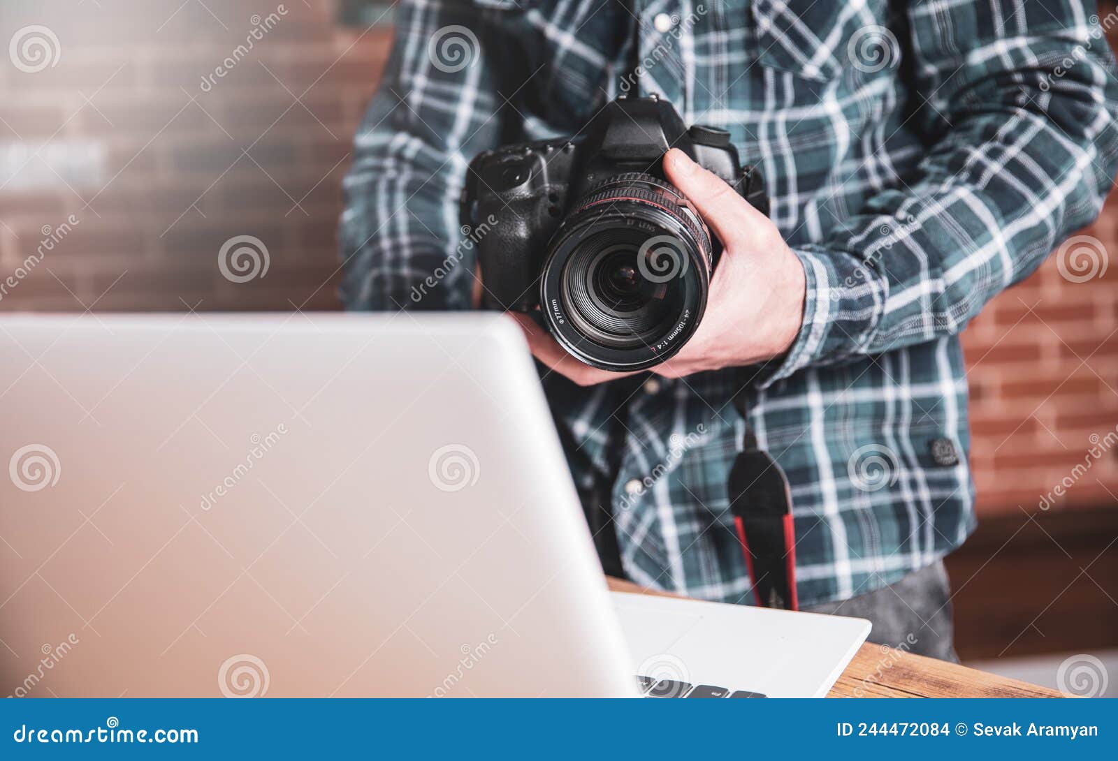 Man hand camera stock photo. Image of studio, technology - 244472084
