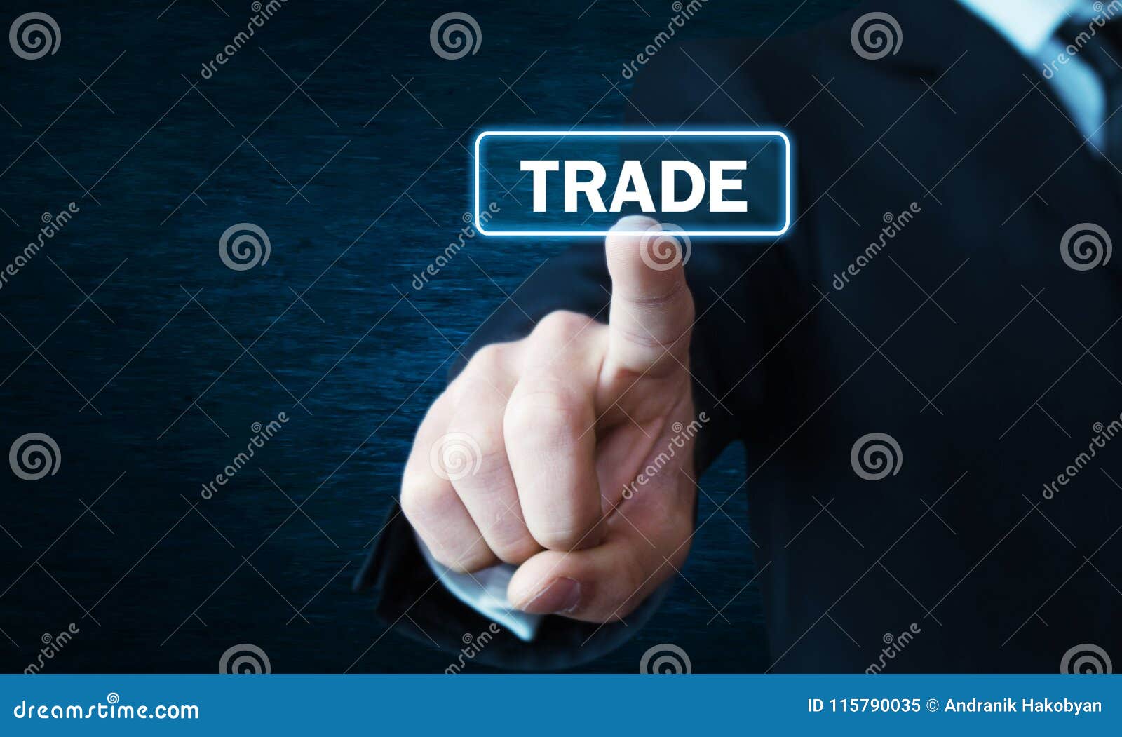 Man Hand Clicking Trade Button on Screen. Stock Image - Image of ... Man Hand Clicking Trade Button on Screen. Stock Image - Image of ...