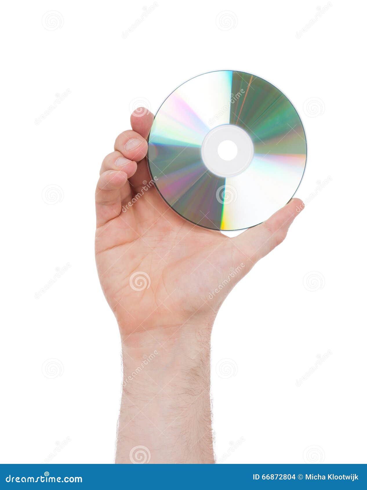 Man Hand with Compact Disc Isolated Stock Photo - Image of background ...