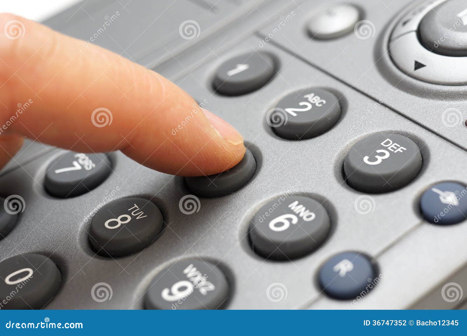 Man Hand is Dialing a Telephone Number Stock Photo - Image of ...