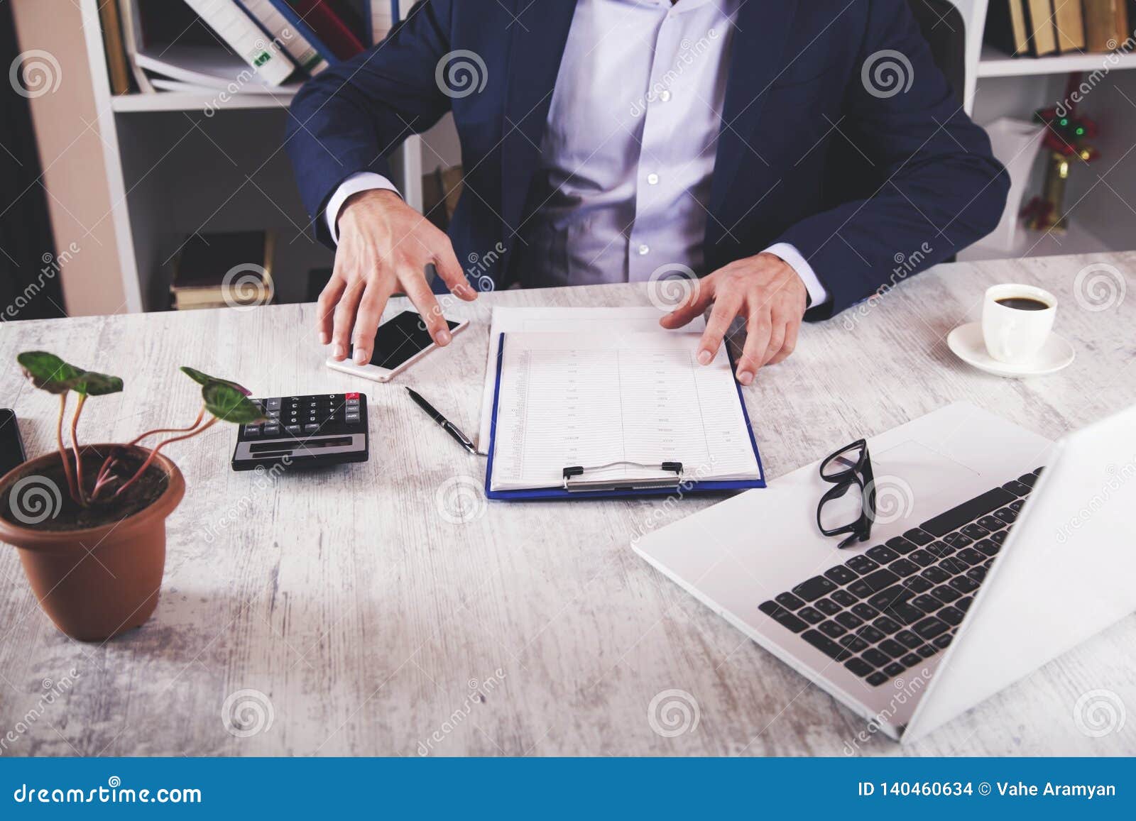 Man Hand Document with Phone Stock Photo - Image of hand, document ...