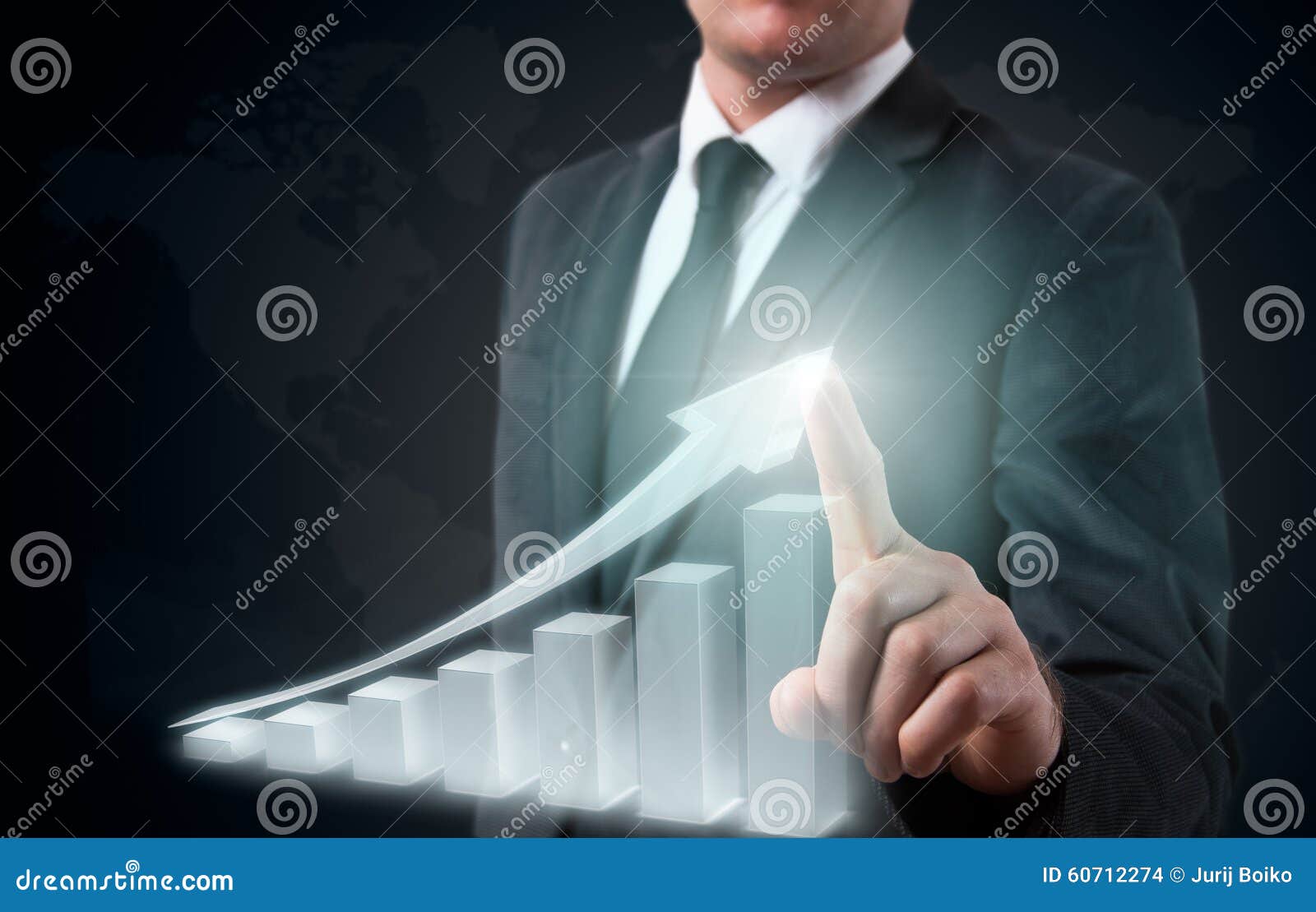 Man Hand is Drawing a Up Graph Stock Photo - Image of meeting, plan ...