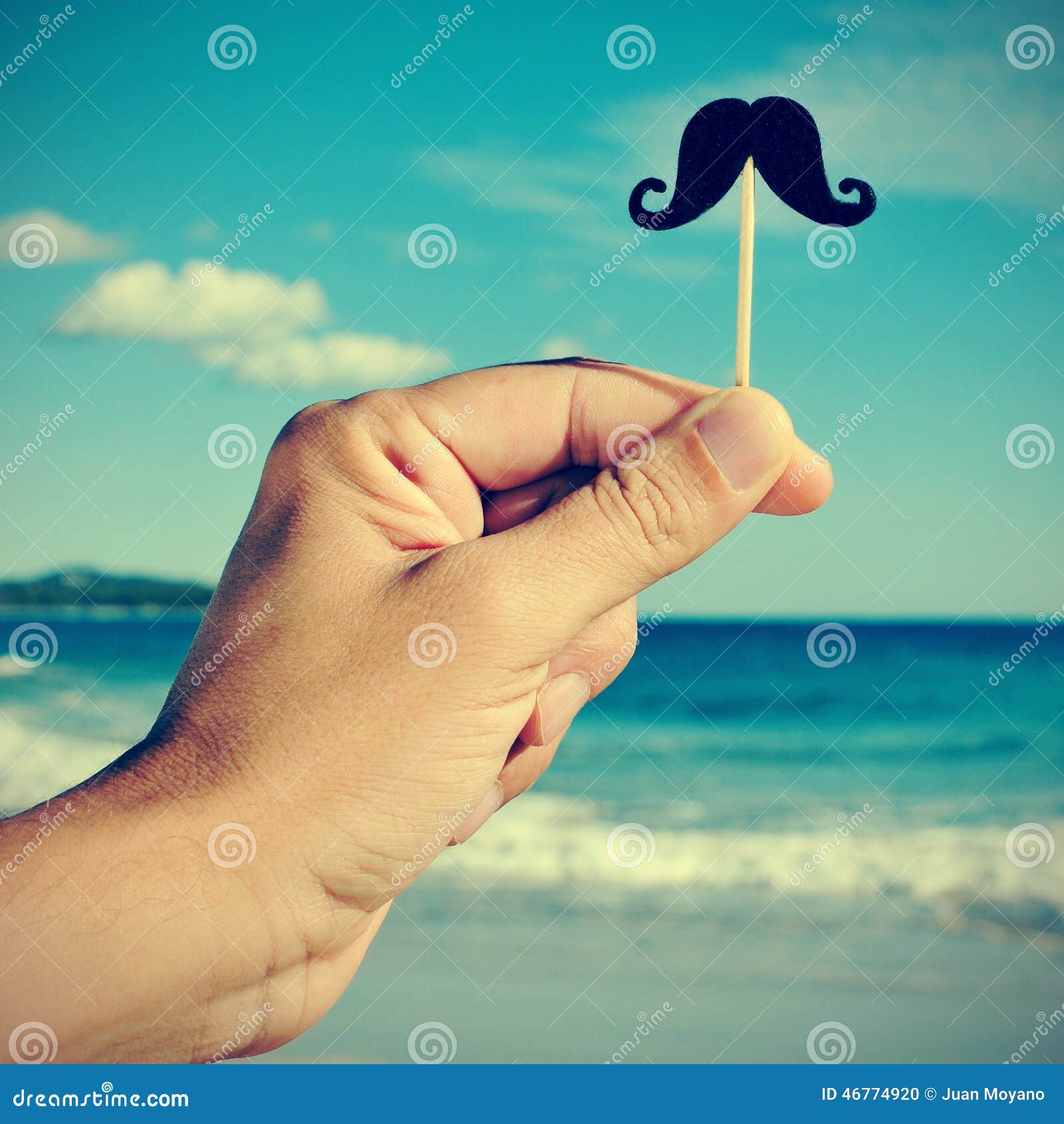 Man With A Fake Moustache Royalty-Free Stock Image | CartoonDealer.com ...