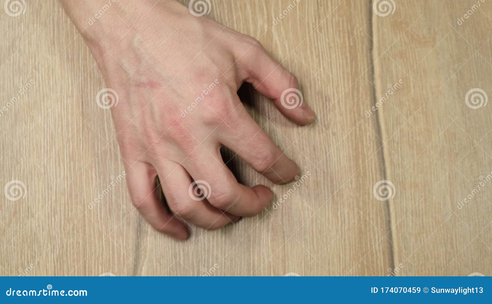 Man Hand Finger Tapping on Table. Not Easy Solution. Close Up. Stock ...