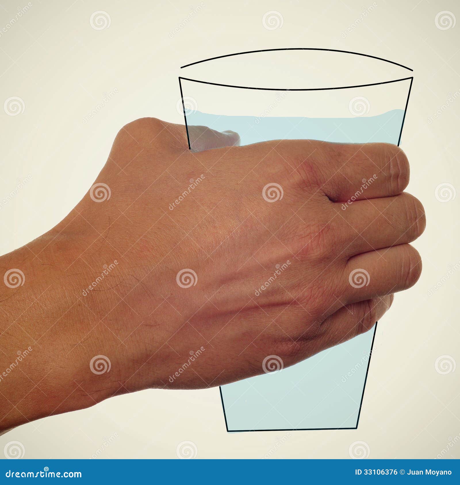 Man Hand with a Glass of Water in His Hand Stock Photo - Image of ...